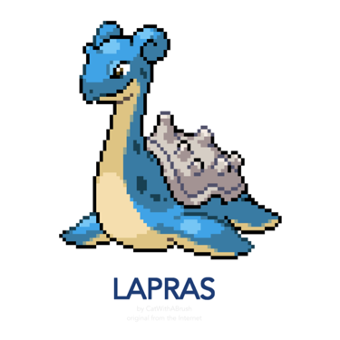 Lapras Pixel Art by niemamnie
