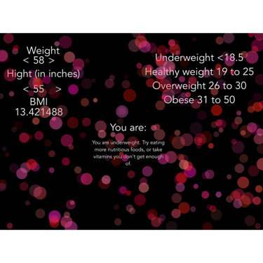 Standard BMI calculator by Purple Artist 🎨