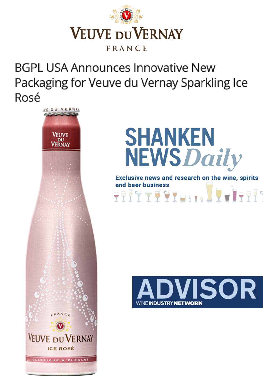 BGPL USA Announces Innovative New Packaging for Veuve du Vernay Sparkling Ice Rosé | Barton ...