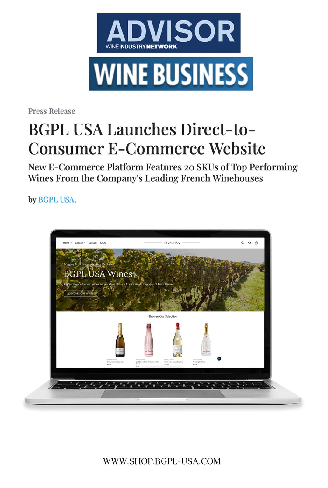 BGPL USA Launches Direct-to-Consumer E-Commerce Website | Barton & Guestier