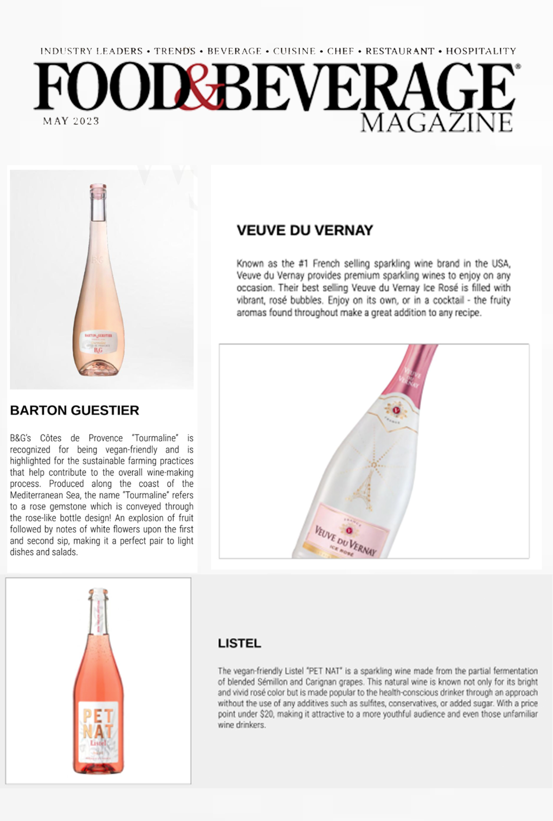 Food & Beverage Magazine’s 2023 Editor’s Top Pick - Wine and Spirits ...