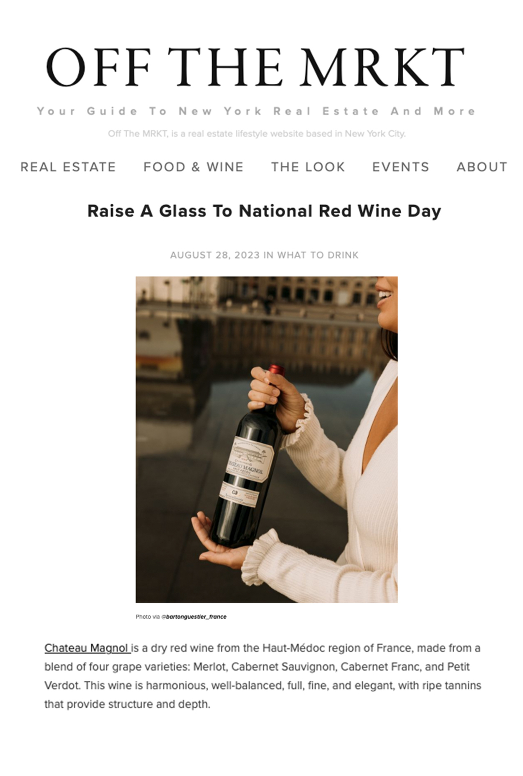 Chateau Magnol in Off The MRKT | Barton & Guestier