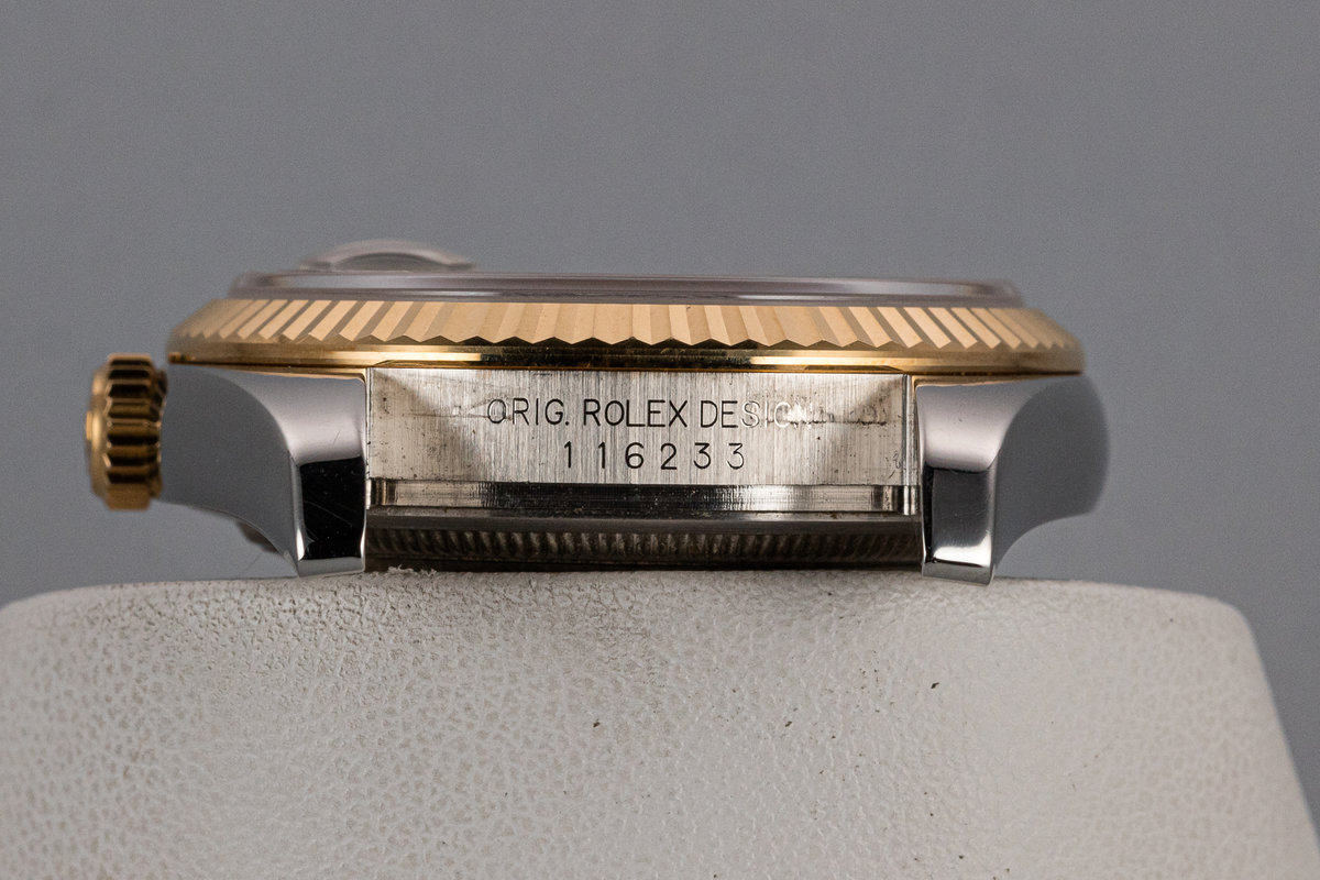 FS: 2003 Rolex Two-Tone DateJust 116223 Black Jubilee Arabic Dial with ...