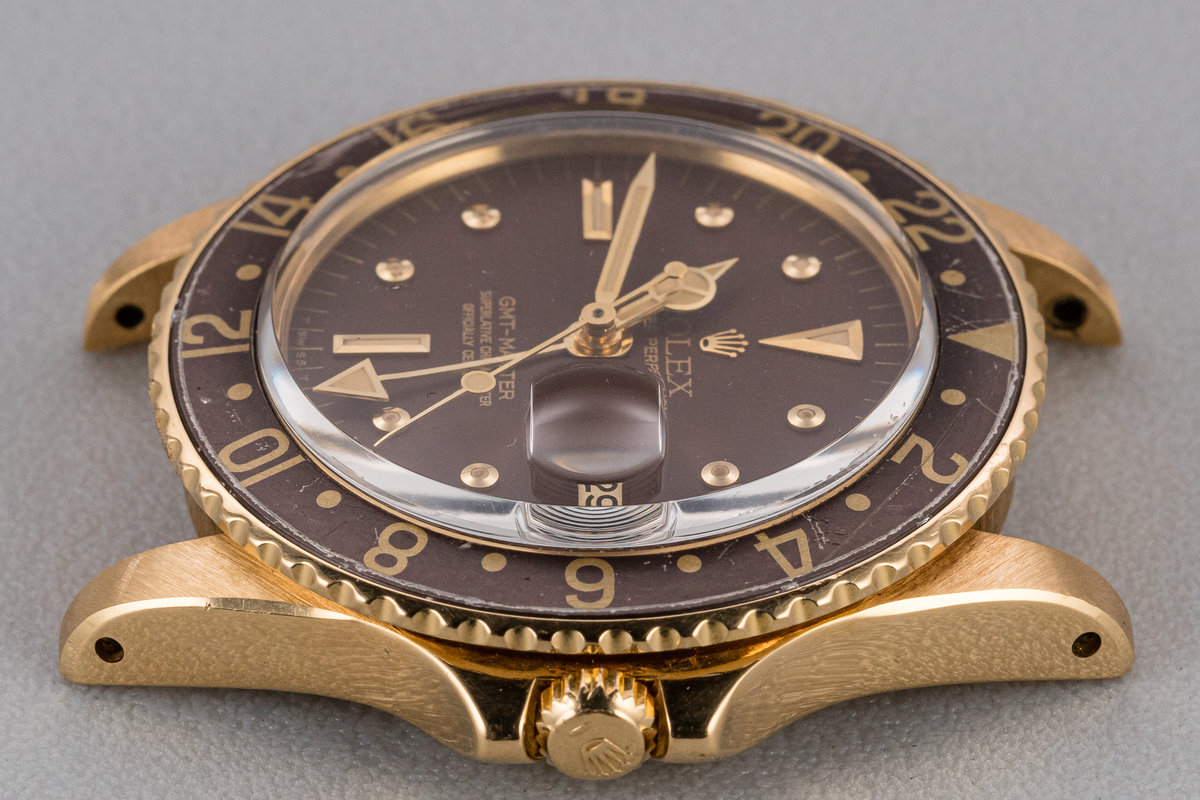 FS: 1978 Rolex 18K YG GMT-Master 1675 with Matte Brown Nipple Dial ...
