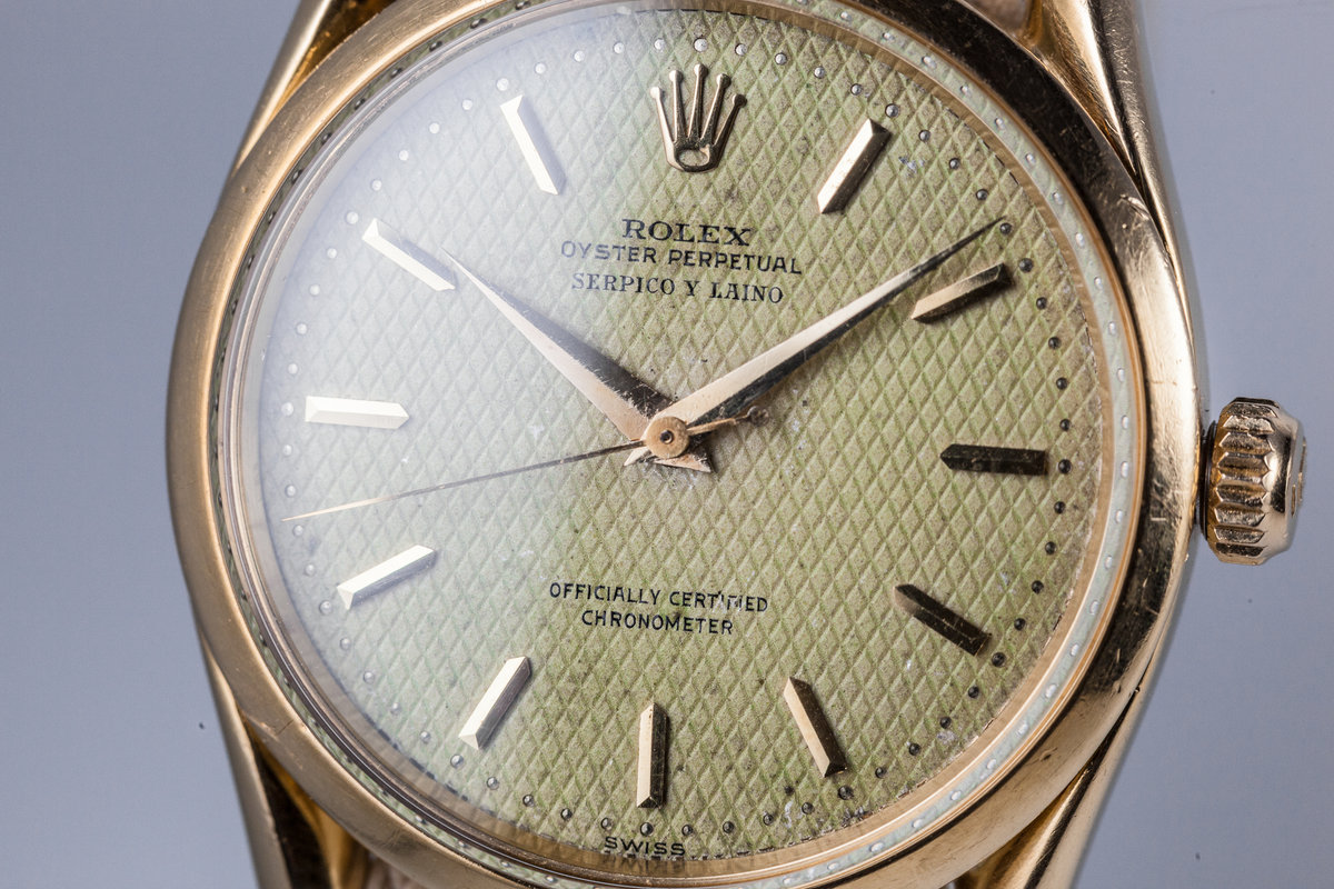 FS: 1954 Rolex Oyster Perpetual with Serpico Y Laino Waffle Dial ...