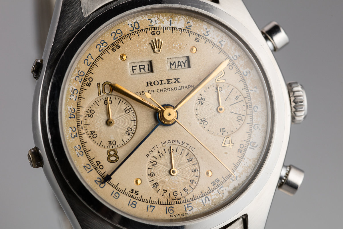 FS: 1952 Rolex Dato-Compax Chronograph 6036 Cream Dial with Service ...