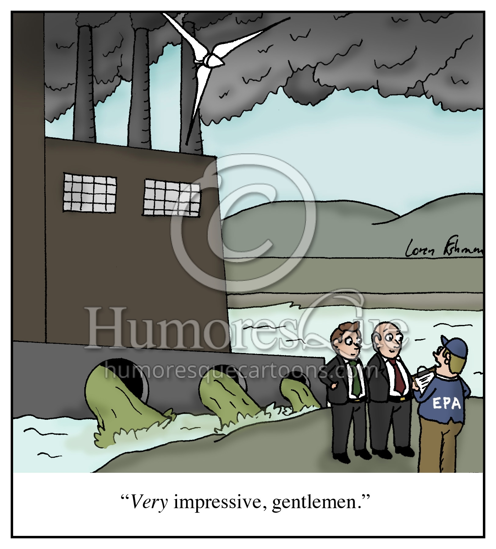 Cartoon: "Very impressive, gentlemen." - Humoresque Cartoons
