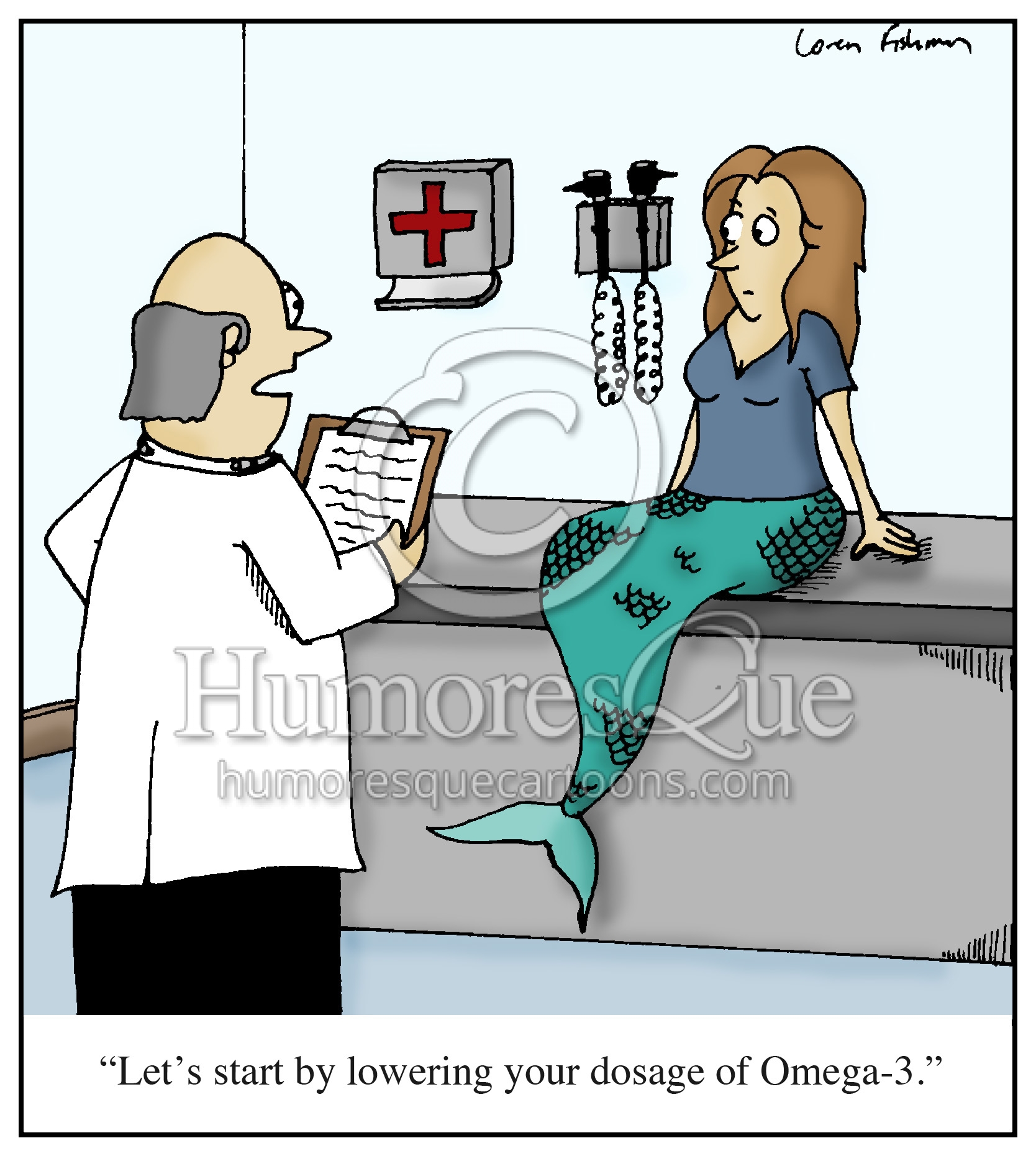 Cartoon: "Let's start by lowering your dosage of Omega-3." - Humoresque ...