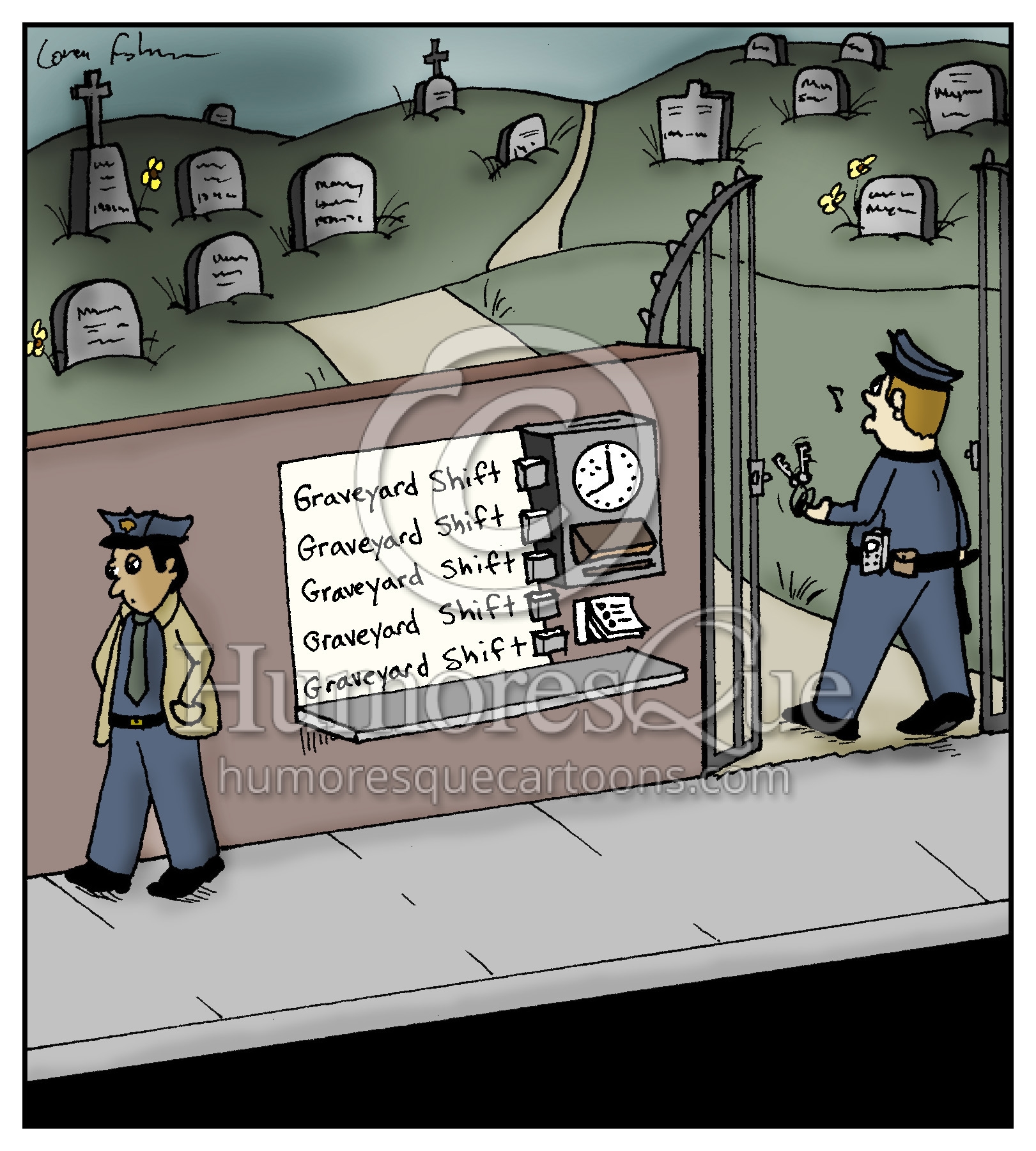 Cartoon: Graveyard Shifts - Humoresque Cartoons