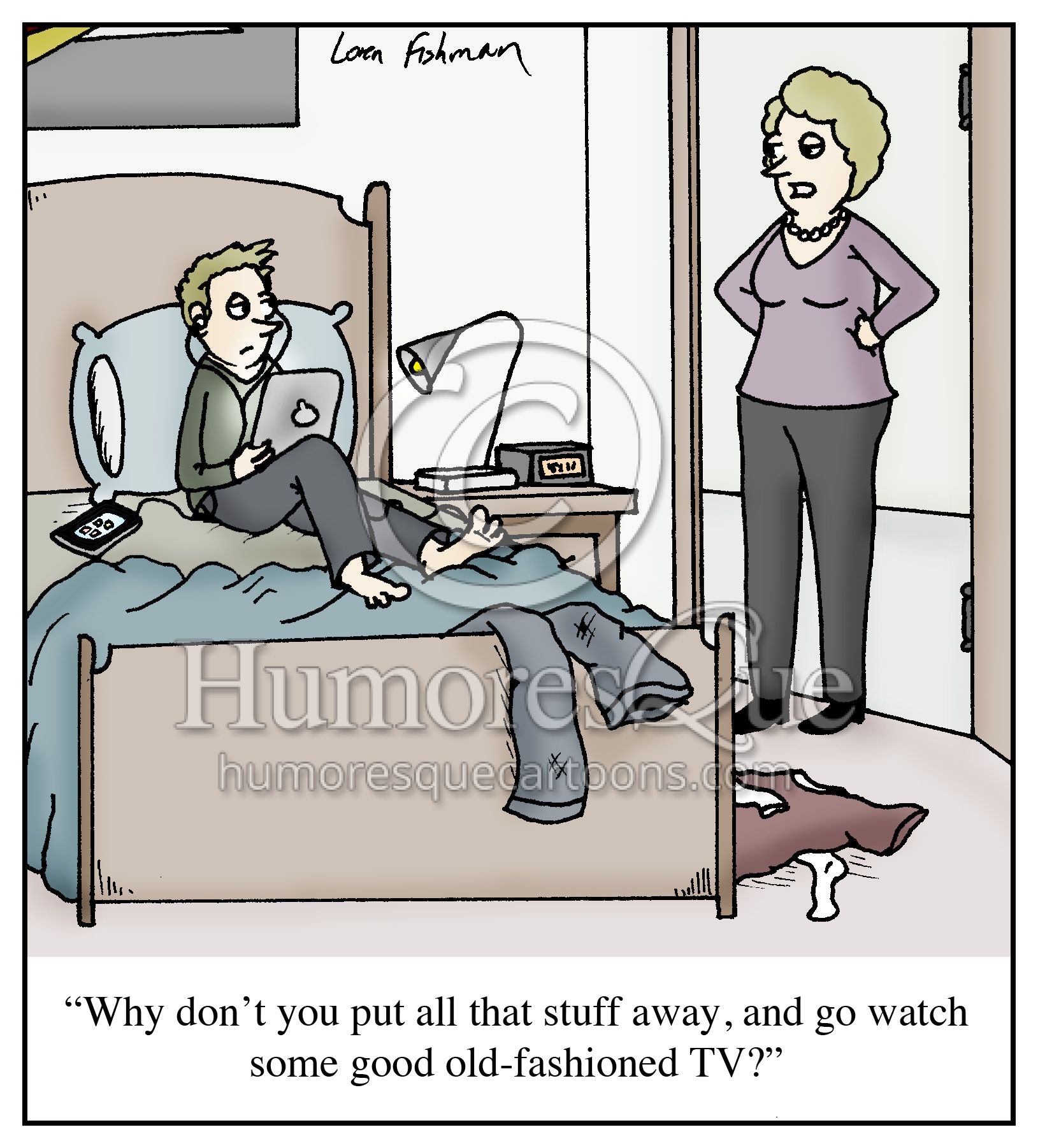 Cartoon: "Did you try unplugging it and plugging it back in ...