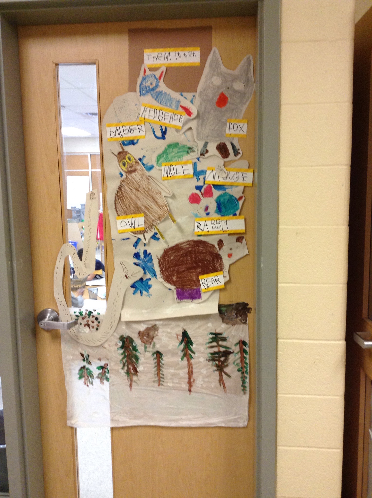 Our classroom door: The Mitten – It's a Kindergarten World