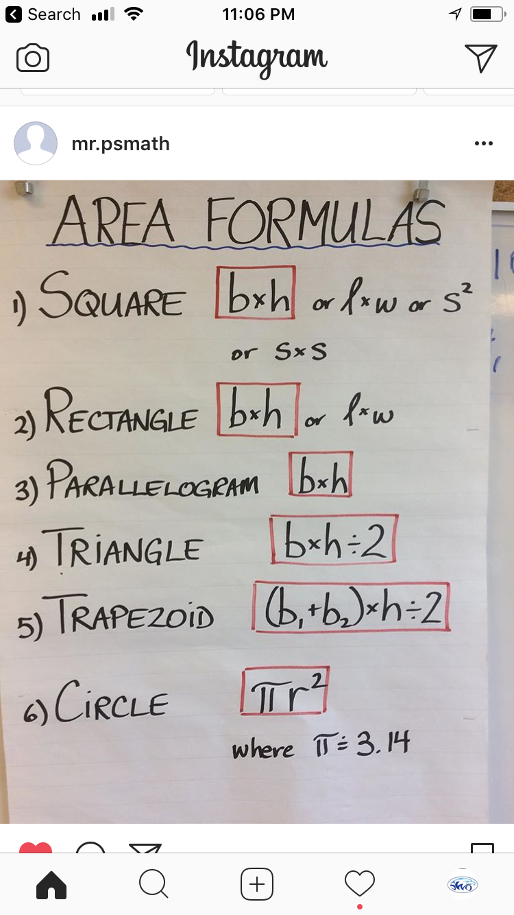 Math:Measurement formulas and conversion | Greenway's Class