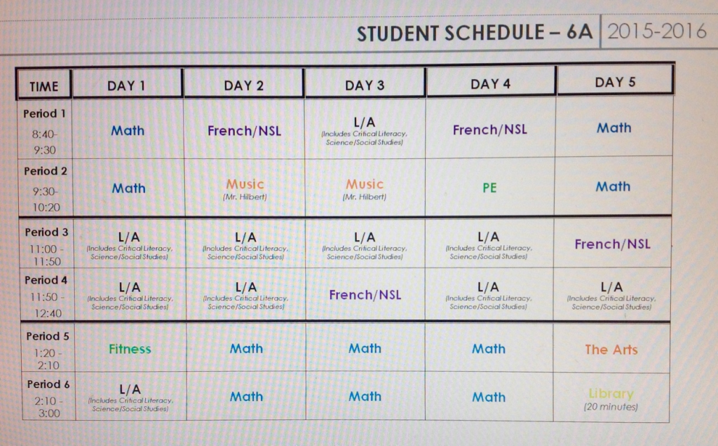Mrs. Hamilton's Grade 6 Class