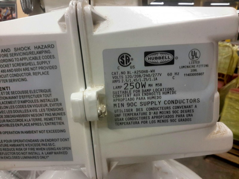 iBid Lot # 8300 - Hubbell, GE, & Cooper Lighting Bay Lights (4 each)