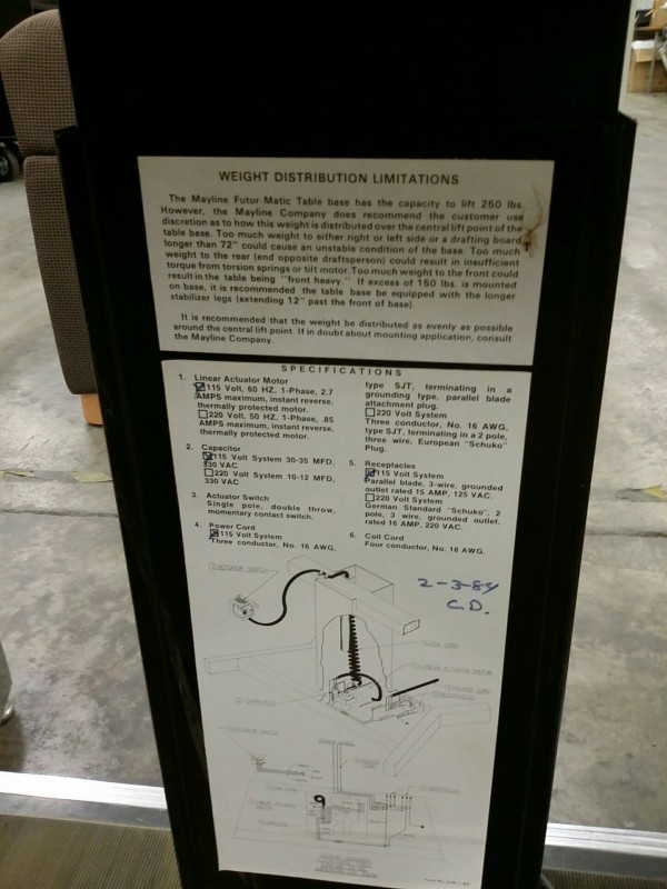 iBid Lot # 4818 - Mayline Futur-Matic Drafting Table