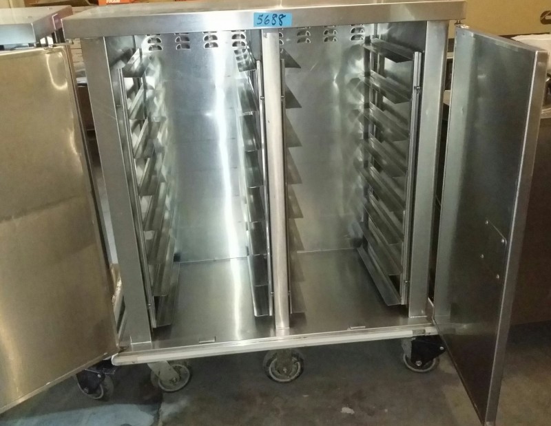 iBid Lot # 5688 - Stainless Steel Food Tray Transport Cart