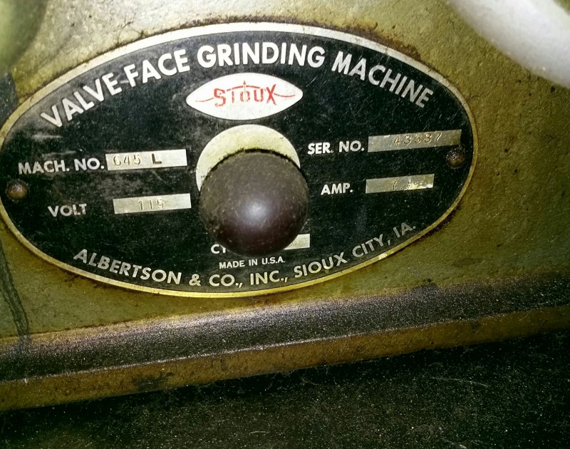 iBid Lot # 6336 - Sioux Model 645 L Valve Face Grinding Machine w/Stand
