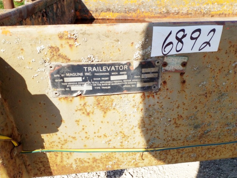iBid Lot # 6892 - Trailevator by Magline Tilt Bed Utility Trailer (no title