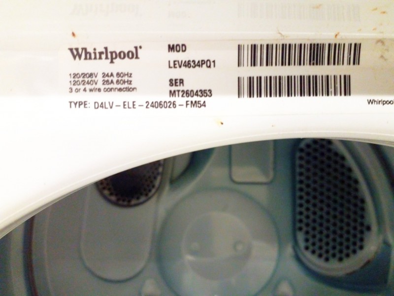 iBid Lot # 8187 - Whirlpool Dryer