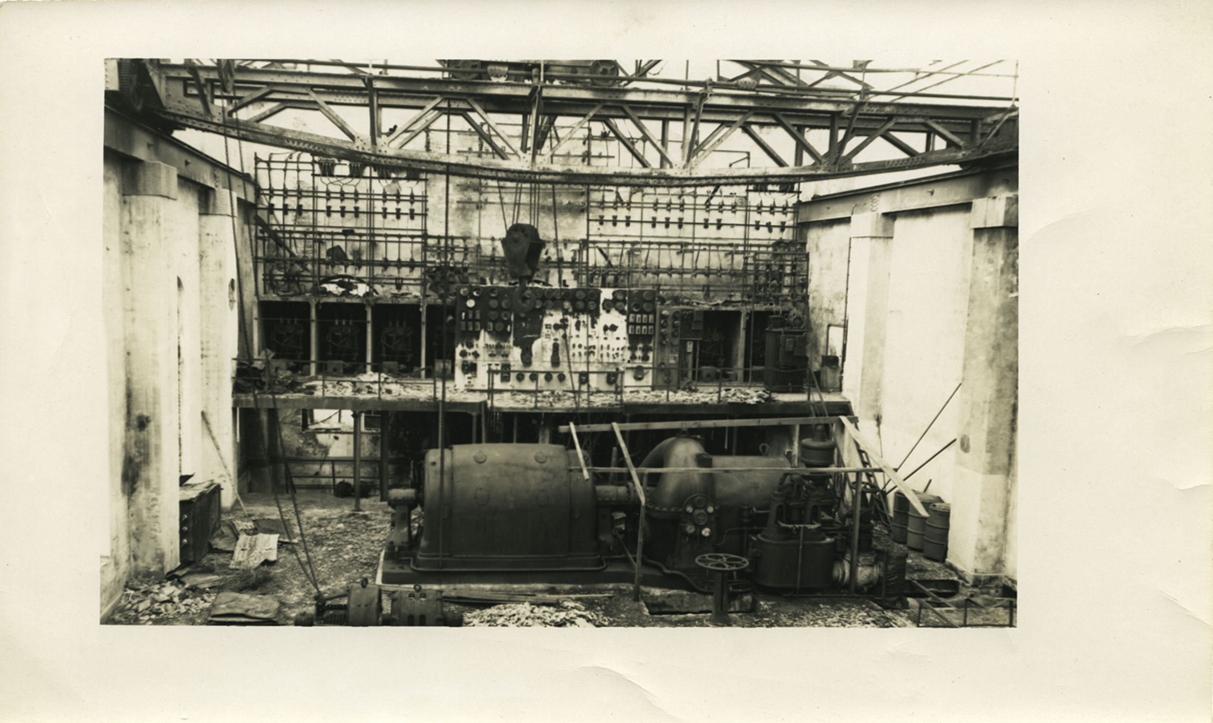 [Damaged turbo-generator and electrical panel of Chugoku Electric ...