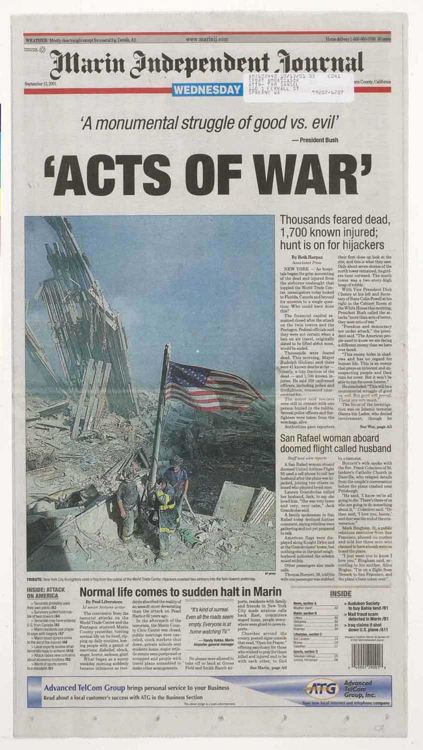 Newspaper: "Acts of War" | International Center of Photography