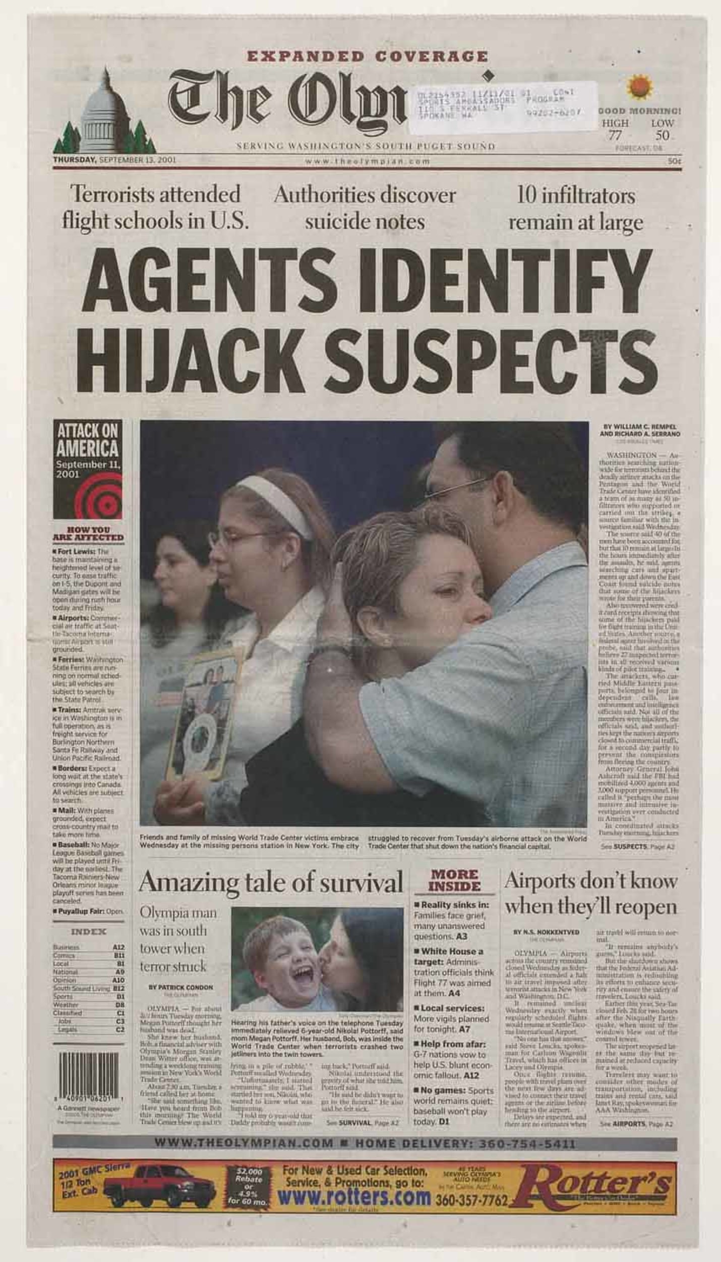 Newspaper: Agents Identify Hijack Suspects | International Center of ...