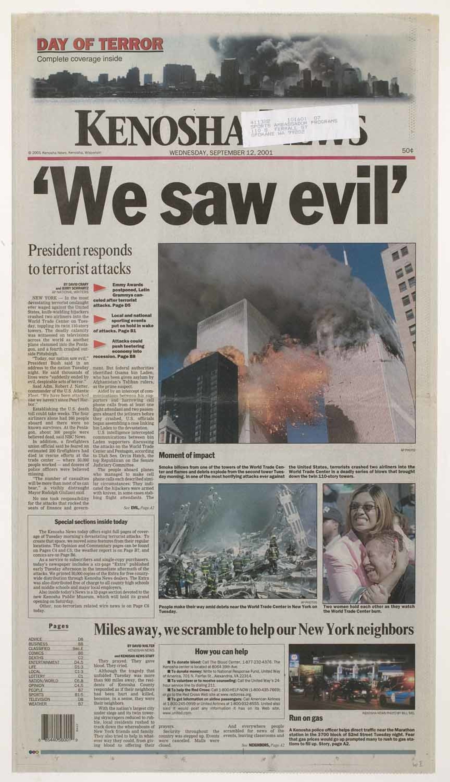 Newspaper: "We Saw Evil" | International Center of Photography
