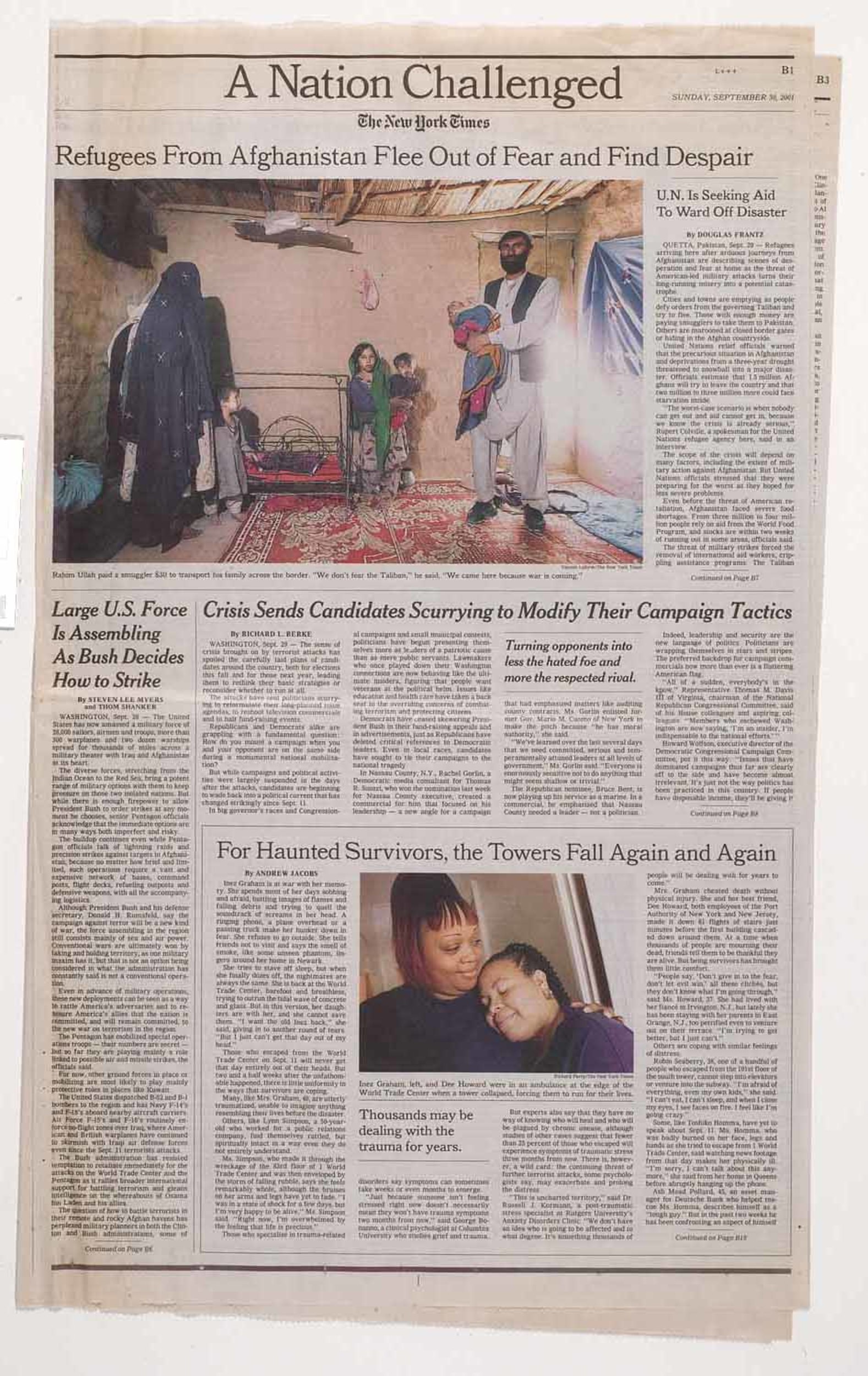 Newspaper: Refugees from Afghanistan Flee out of Fear and Find Despair ...