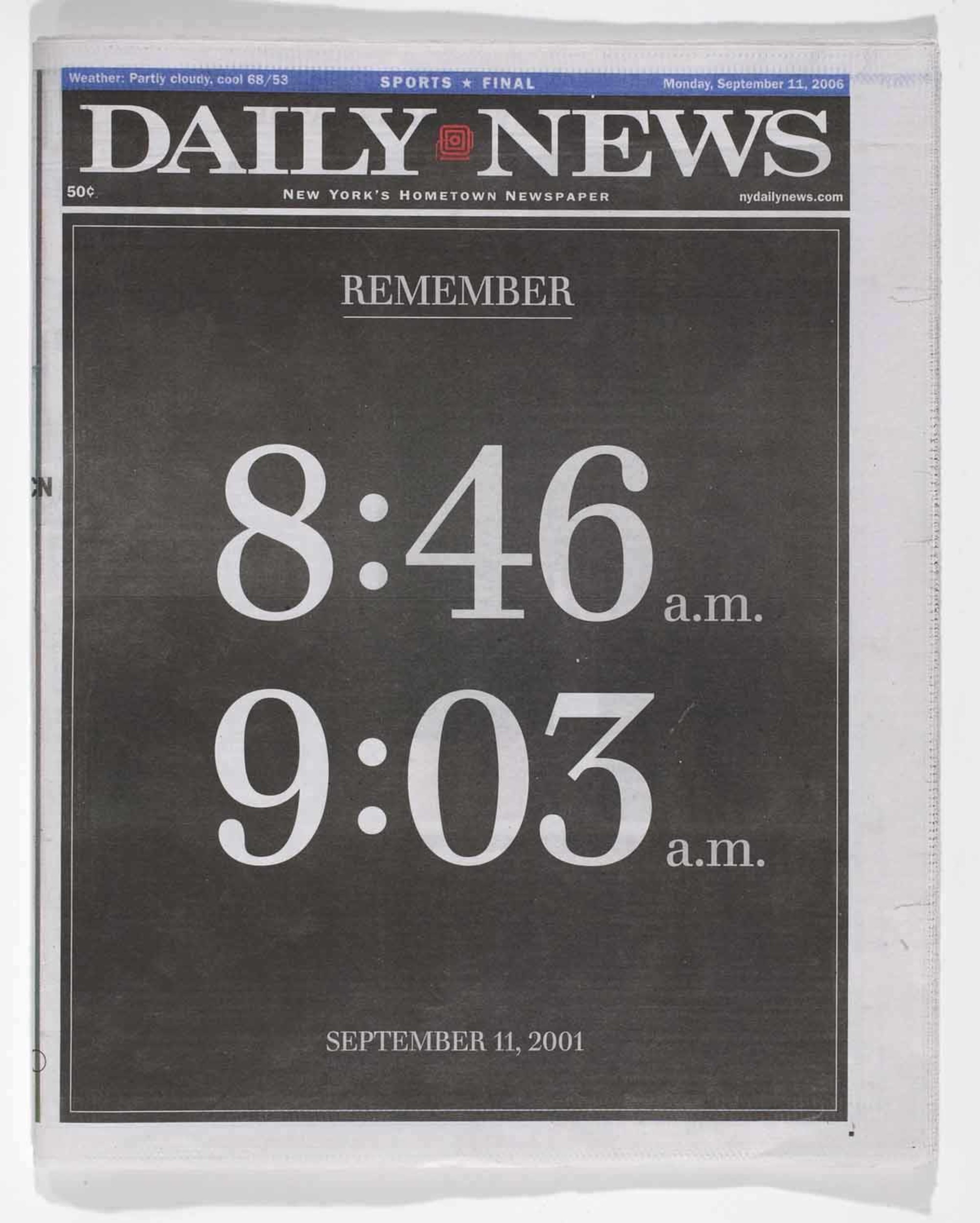 Newspaper: Remember - 8:46 a.m., 9:03 a.m. | International Center of ...