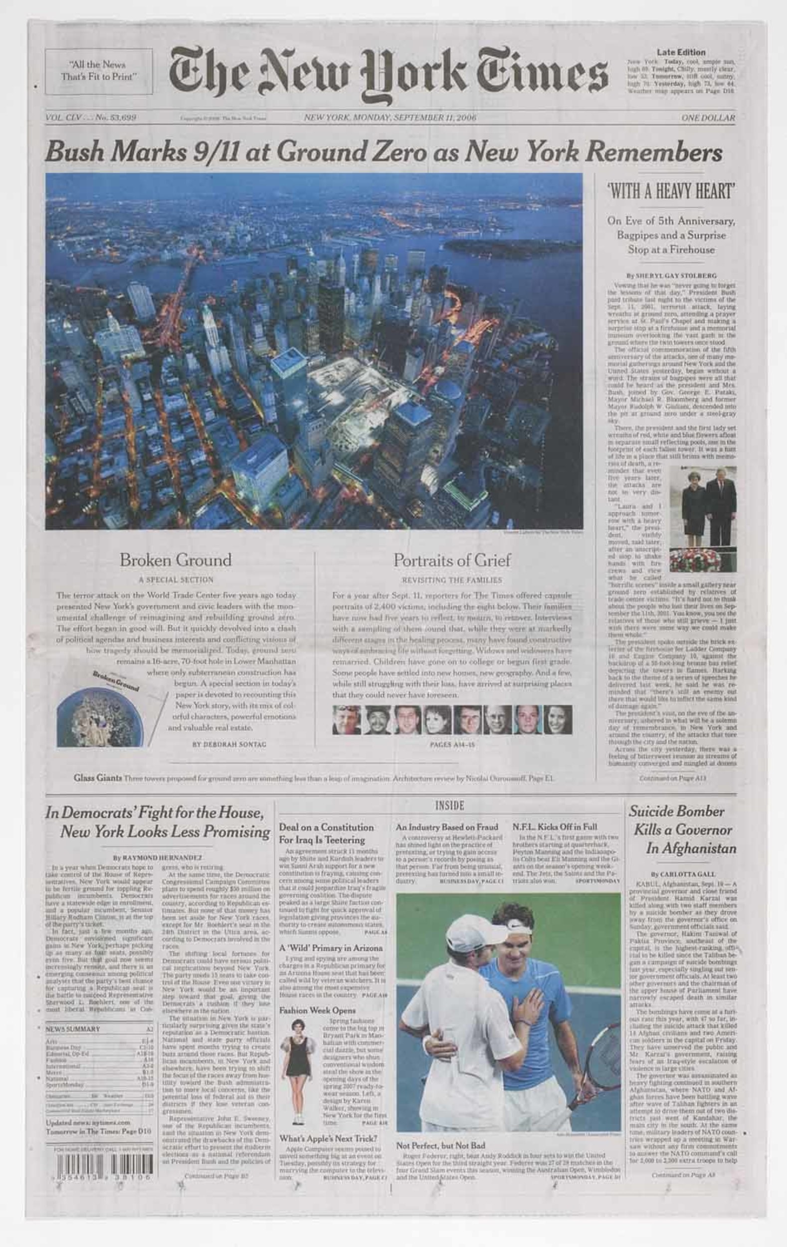 Newspaper: Bush Marks 9/11 at Ground Zero as New York Remembers ...