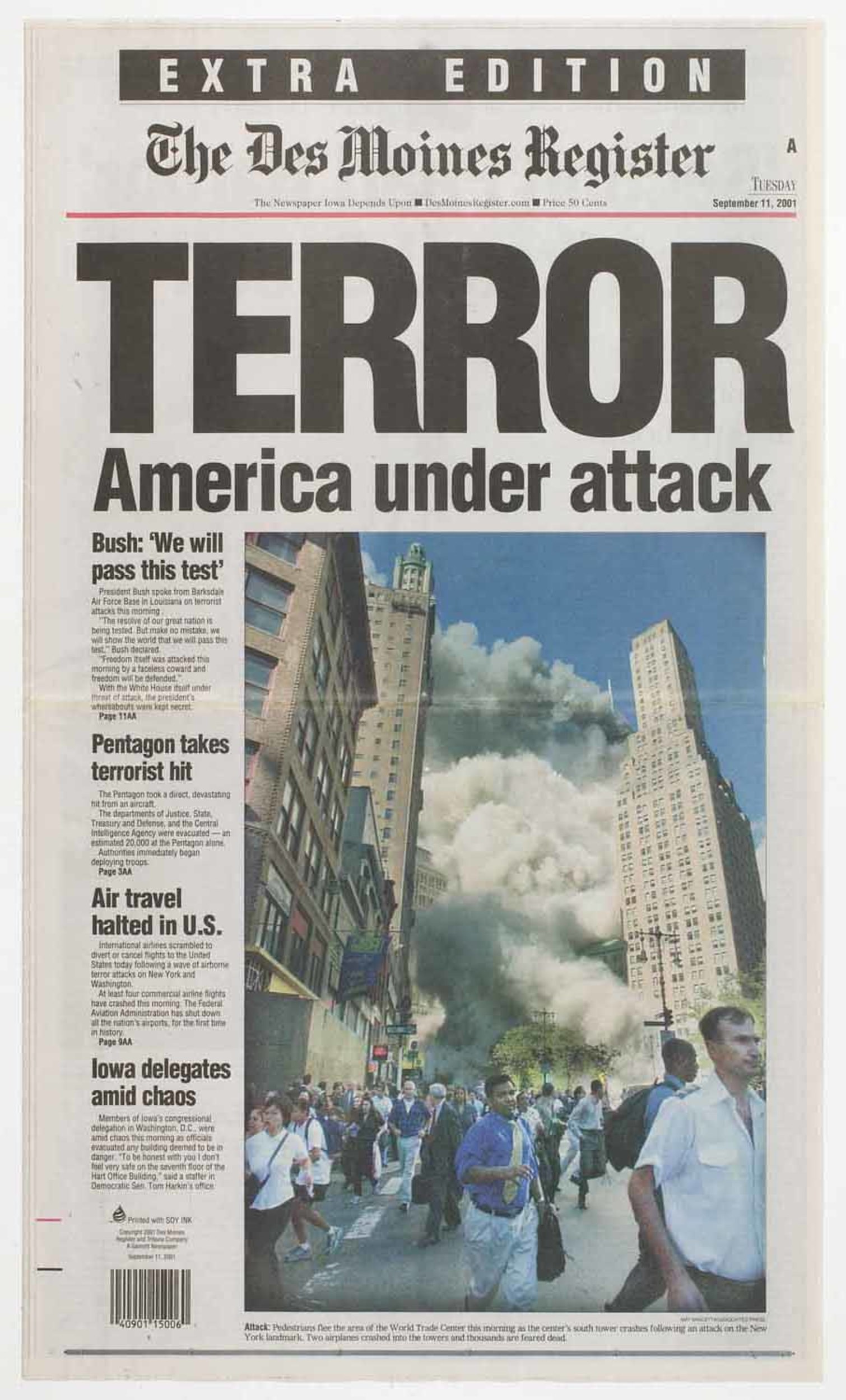Newspaper: Terror: America Under Attack | International Center of ...