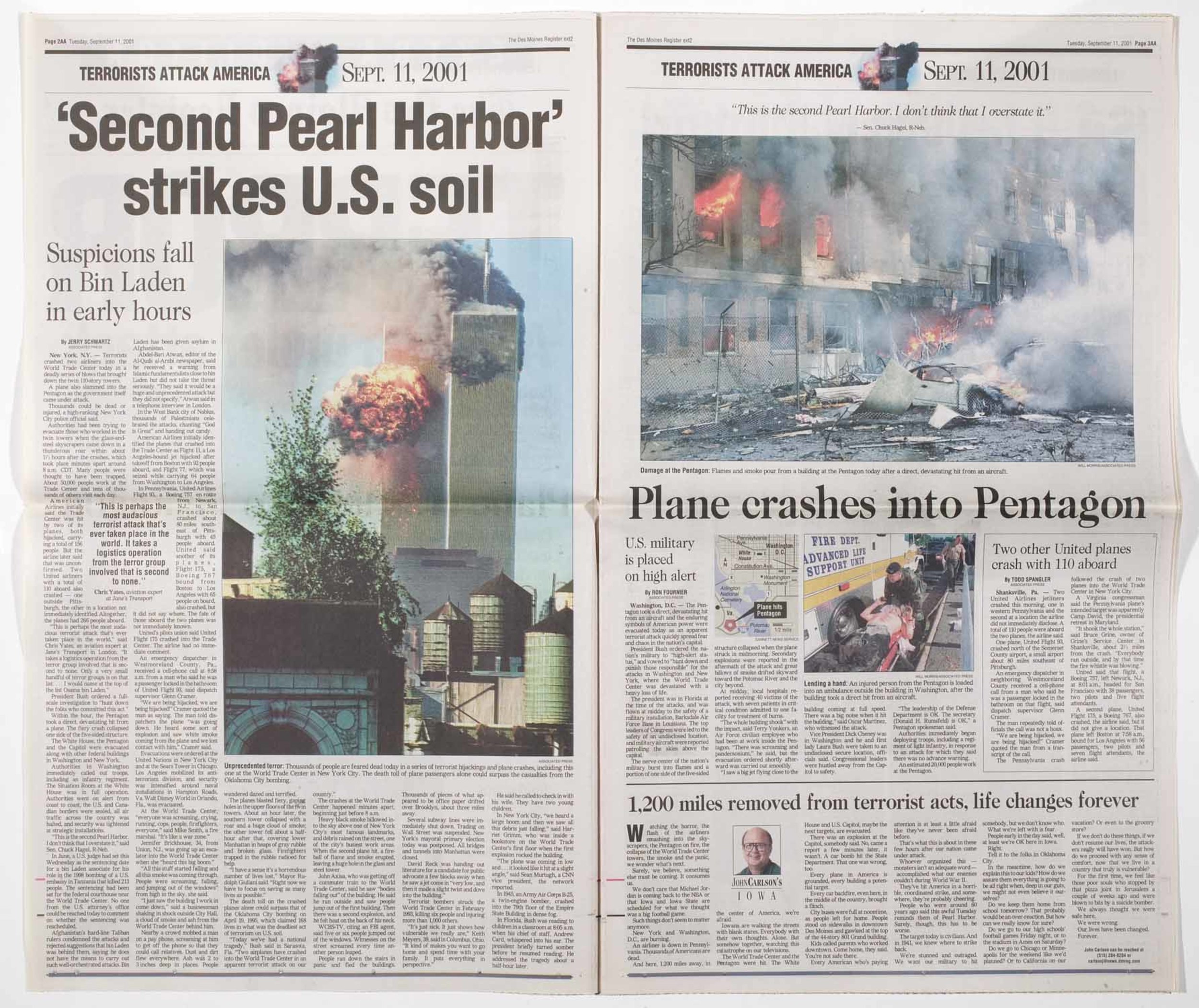 Newspaper: Terror: America Under Attack | International Center of ...
