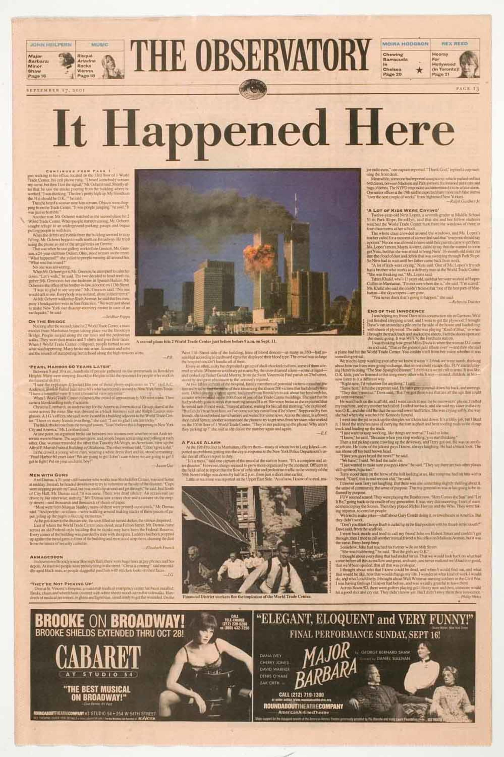 Newspaper: September 11, 2001 | International Center of Photography