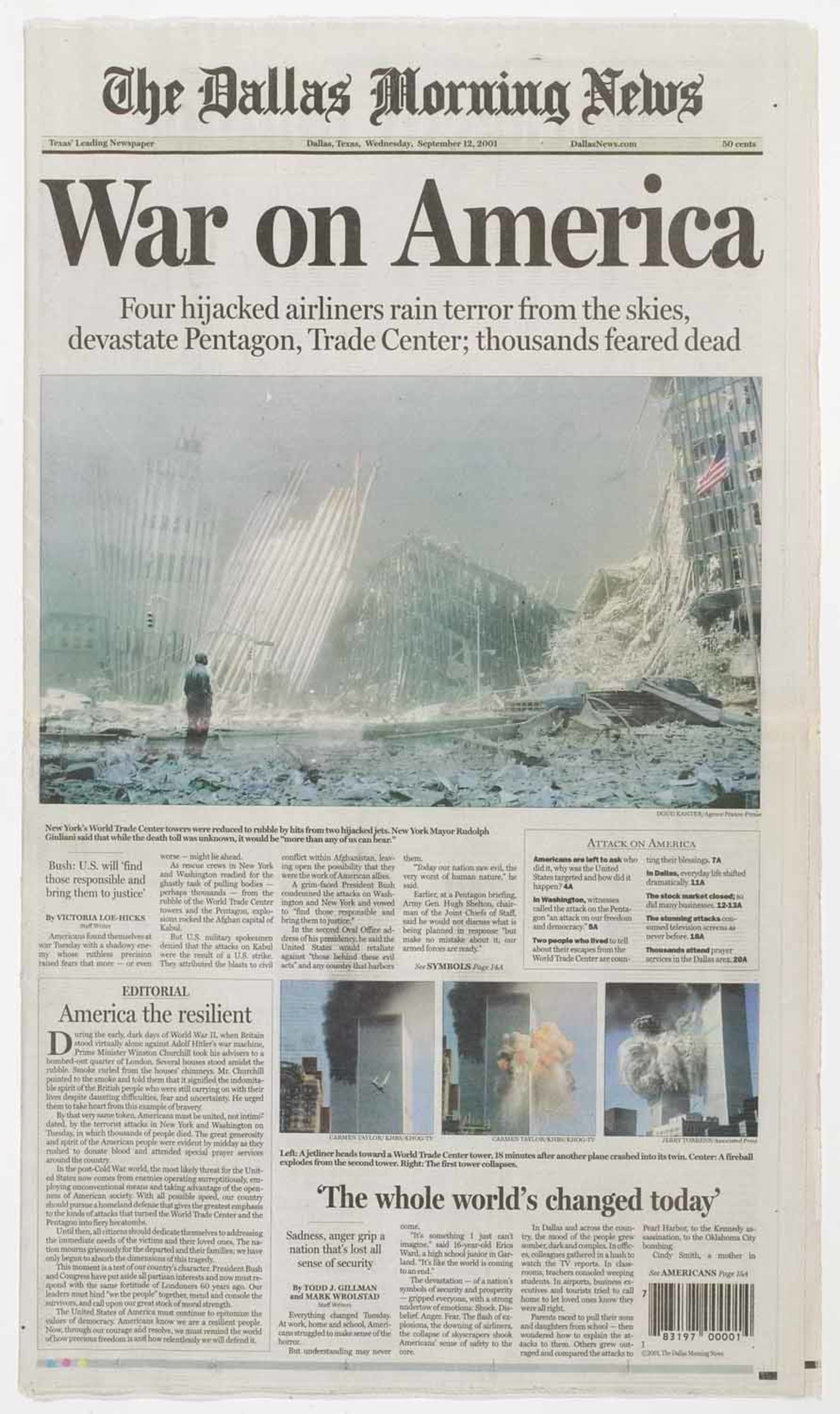 Newspaper: War on America | International Center of Photography