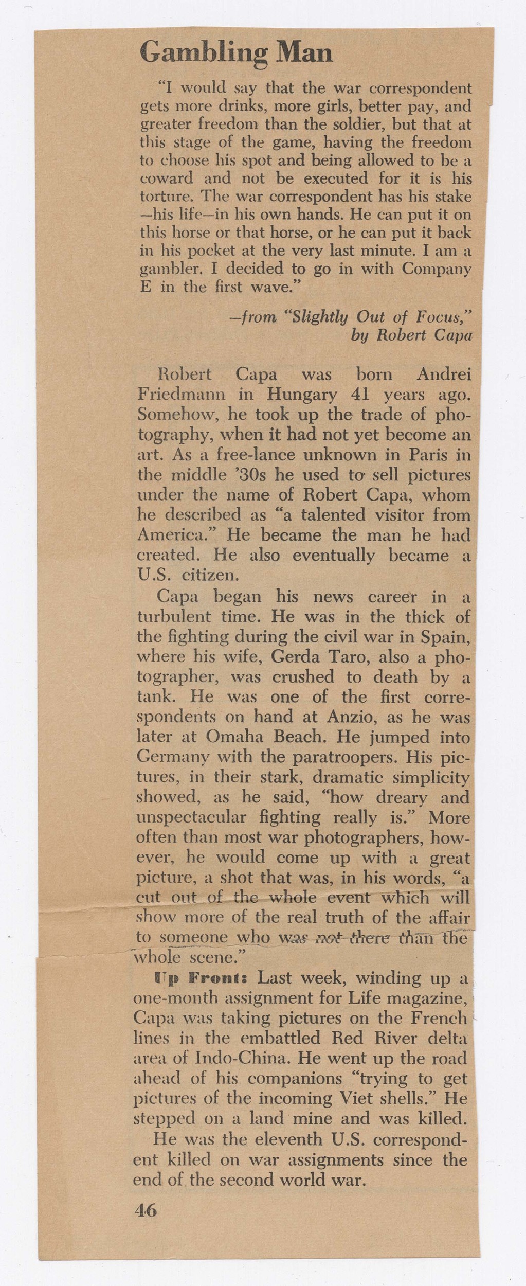 Gambling Man | International Center of Photography