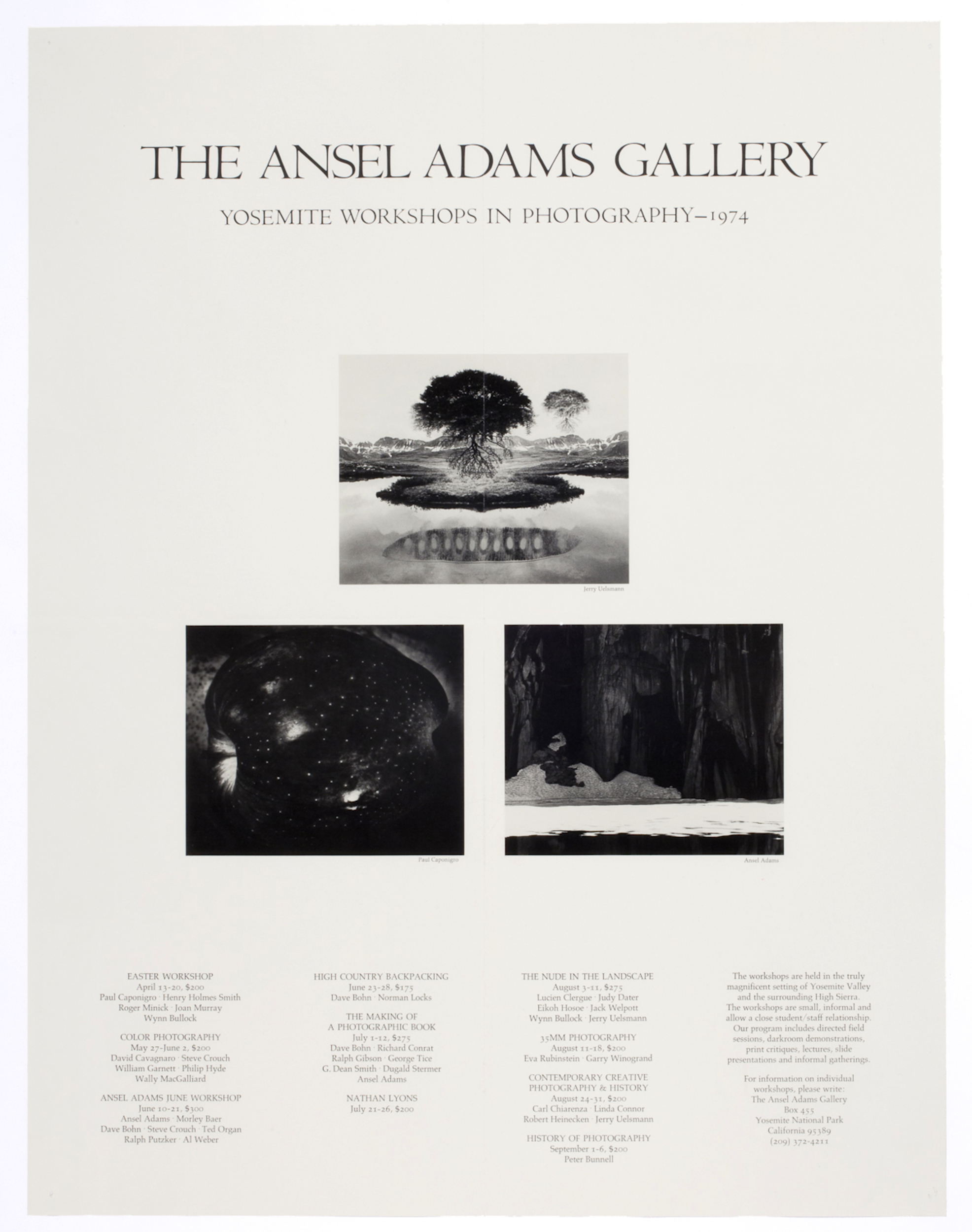 [Poster for Yosemite Workshops in Photography, The Ansel Adams Gallery ...
