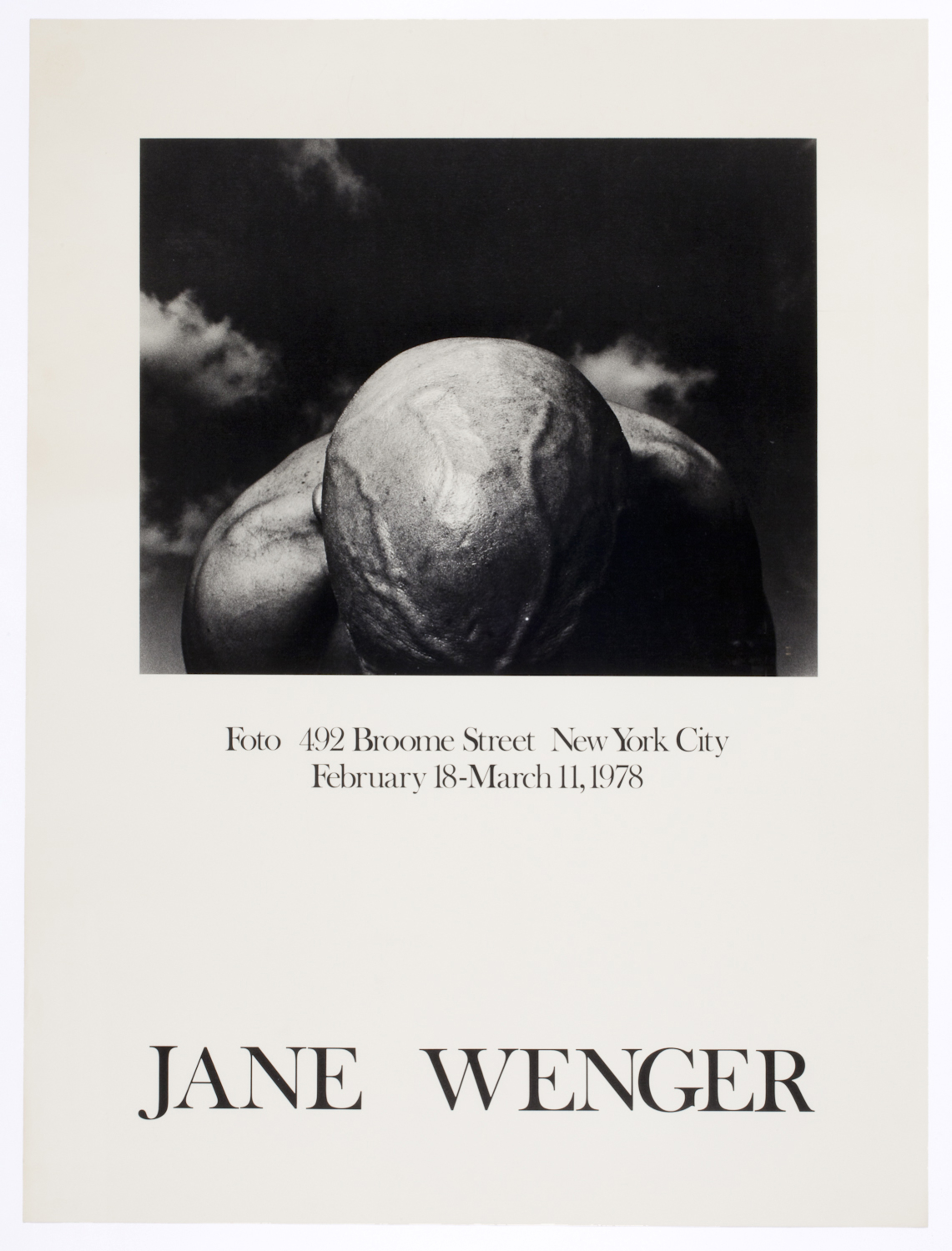 [Exhibition poster for Jane Wenger, Foto, New York] | International ...