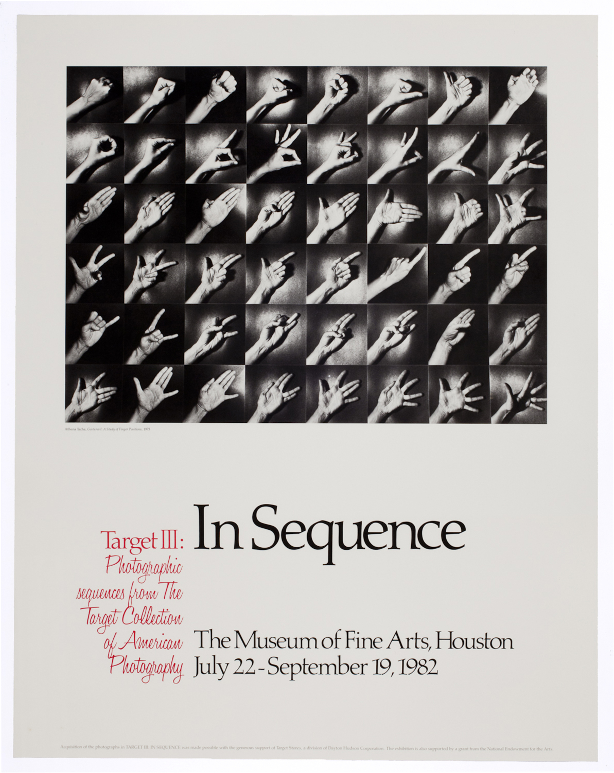 [Exhibition poster for Target III: In Sequence, Photographic sequences ...