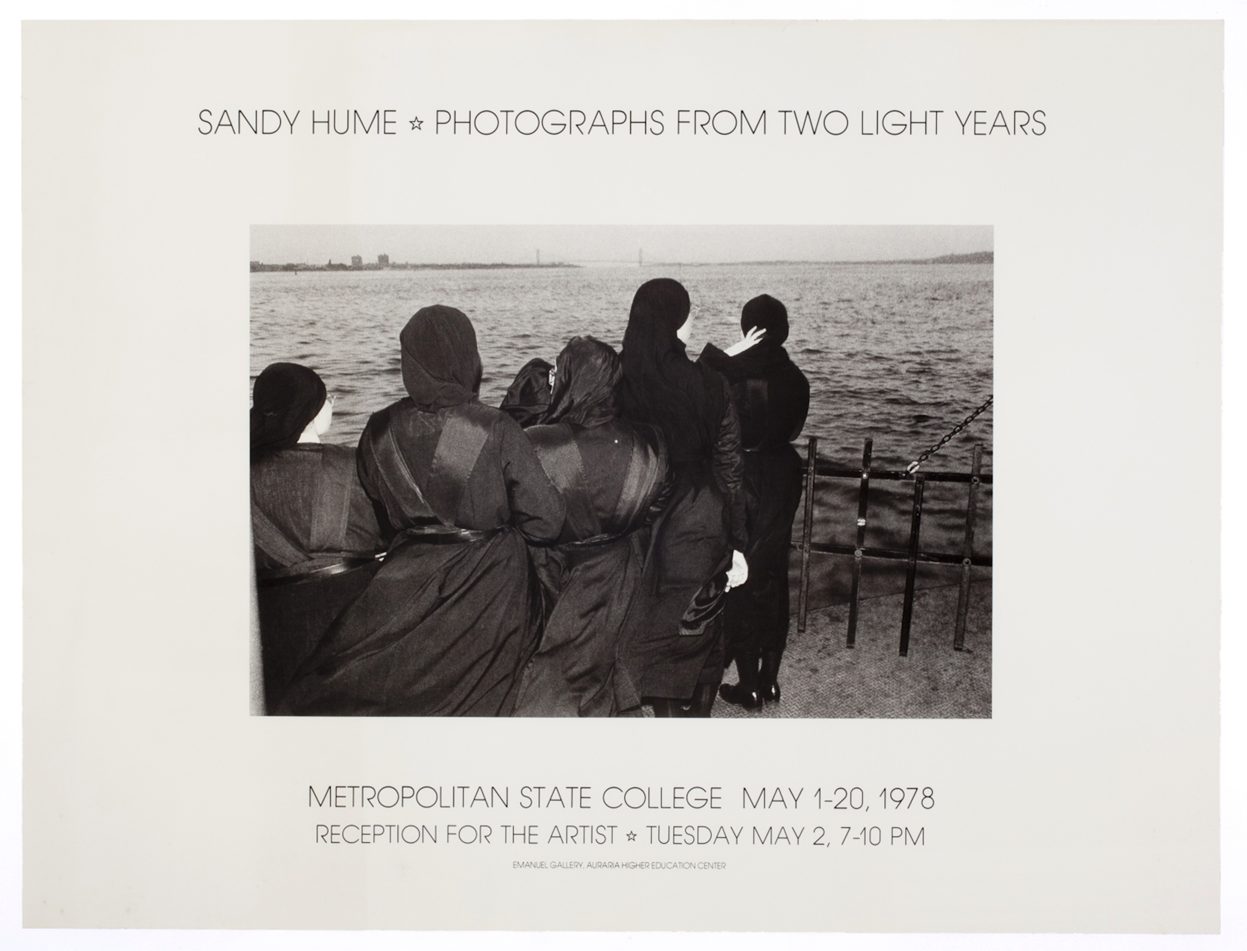 [Exhibition poster for Sandy Hume: Photographs from Two Light Years ...