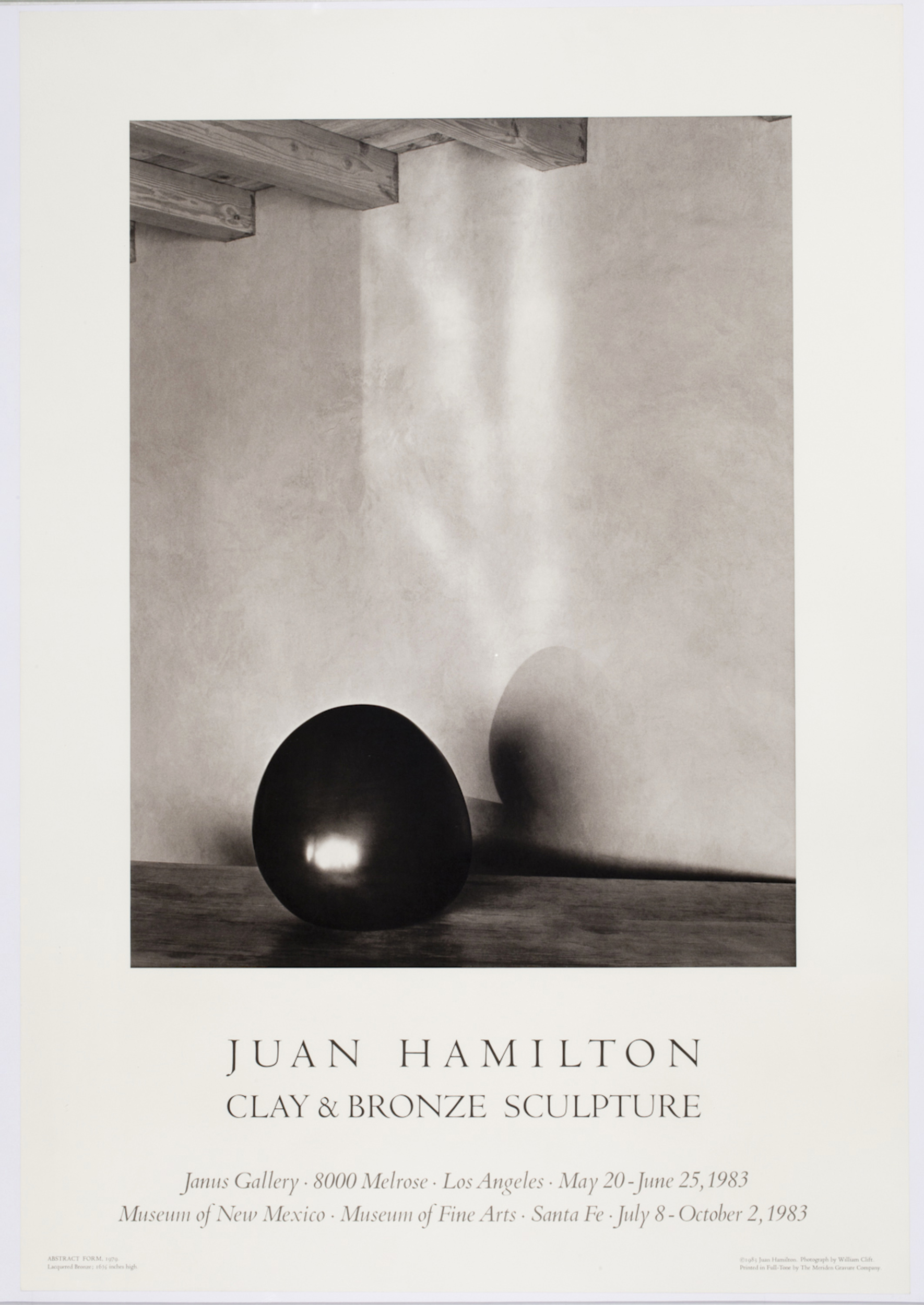 [Exhibition poster for Juan Hamilton, Clay & Bronze Sculpture, Janus ...