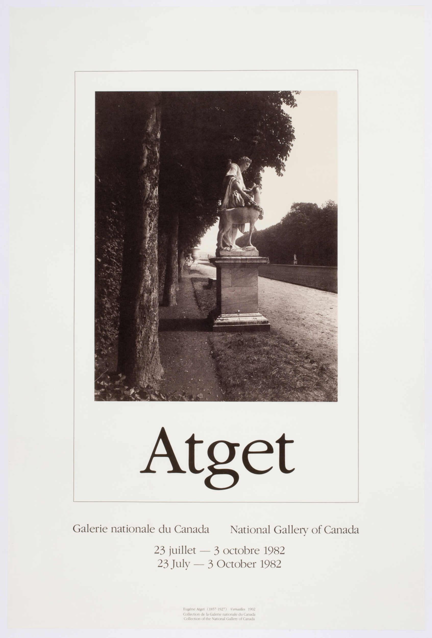 [Exhibition poster for Atget, National Gallery of Canada, Ottawa ...