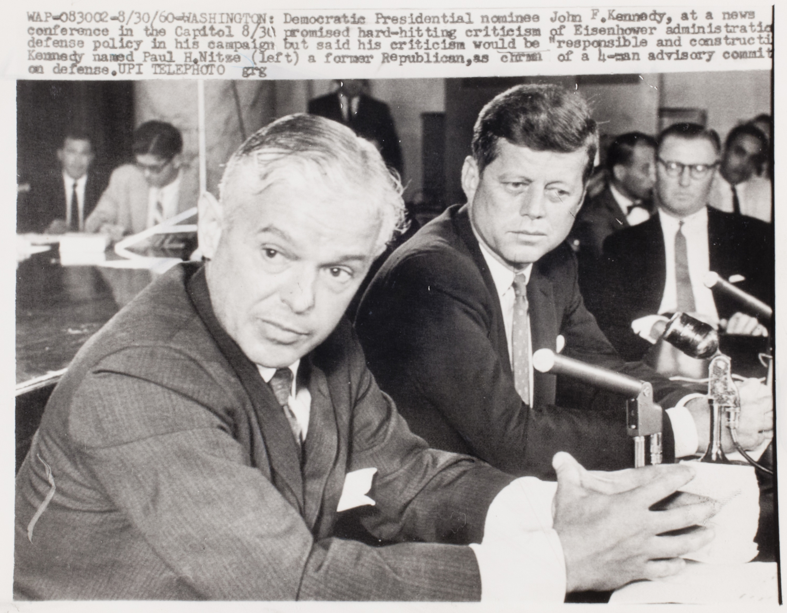 [Paul H. Nitze and John F. Kennedy at news conference, Washington, DC ...