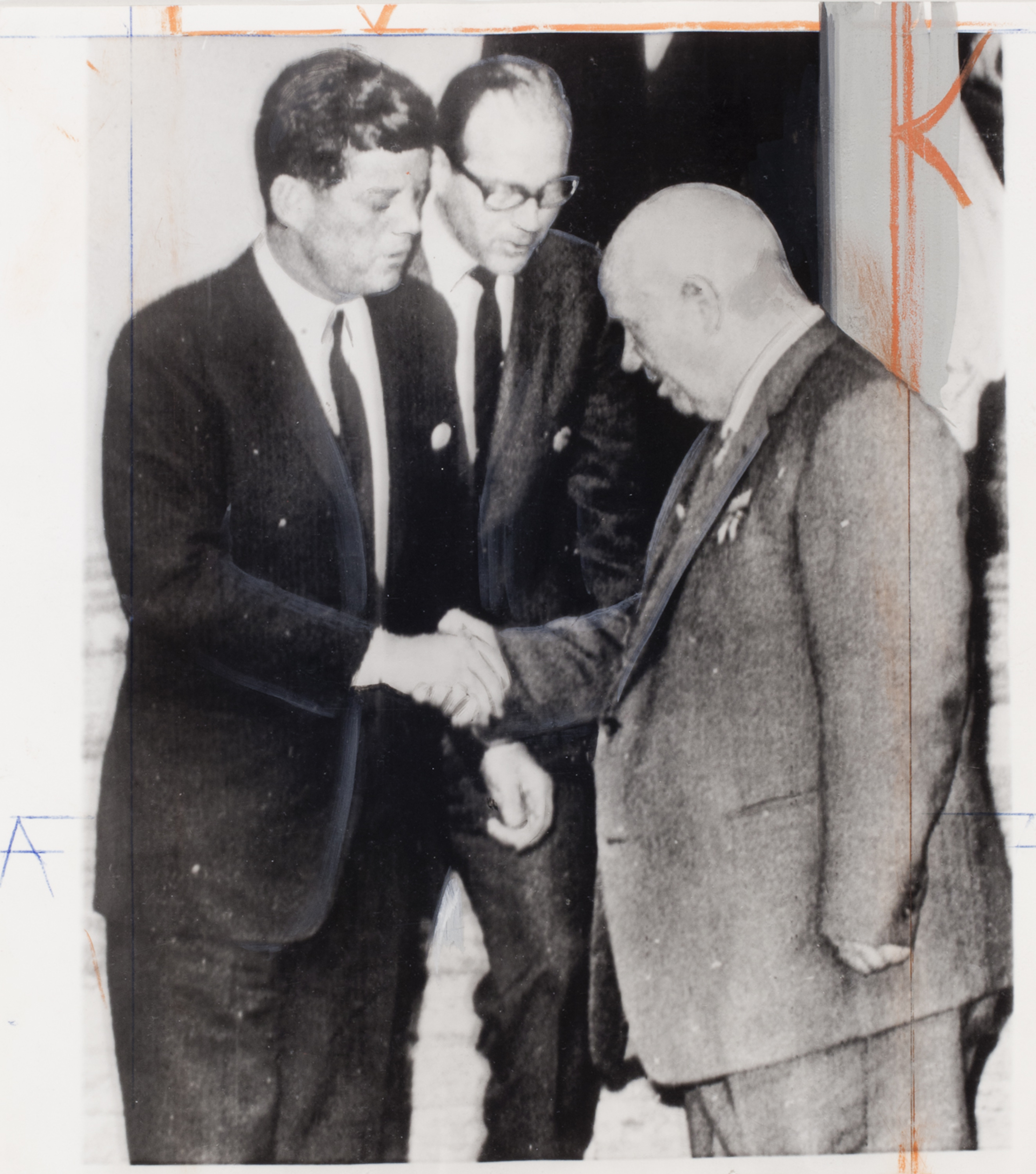 [John F. Kennedy shaking hands with Nikita Khrushchev, Vienna ...