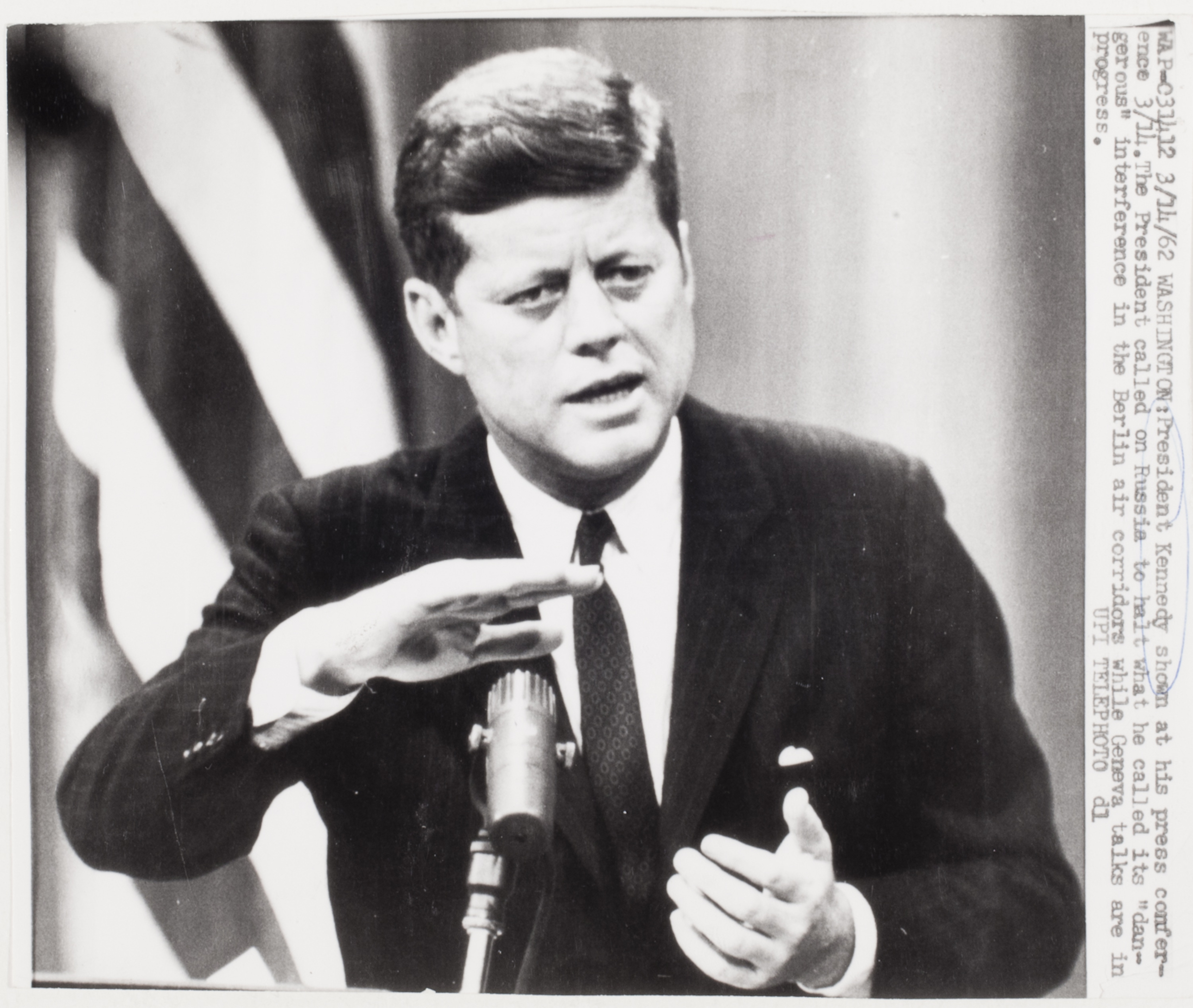[John F. Kennedy speaking at press conference, Washington, DC ...