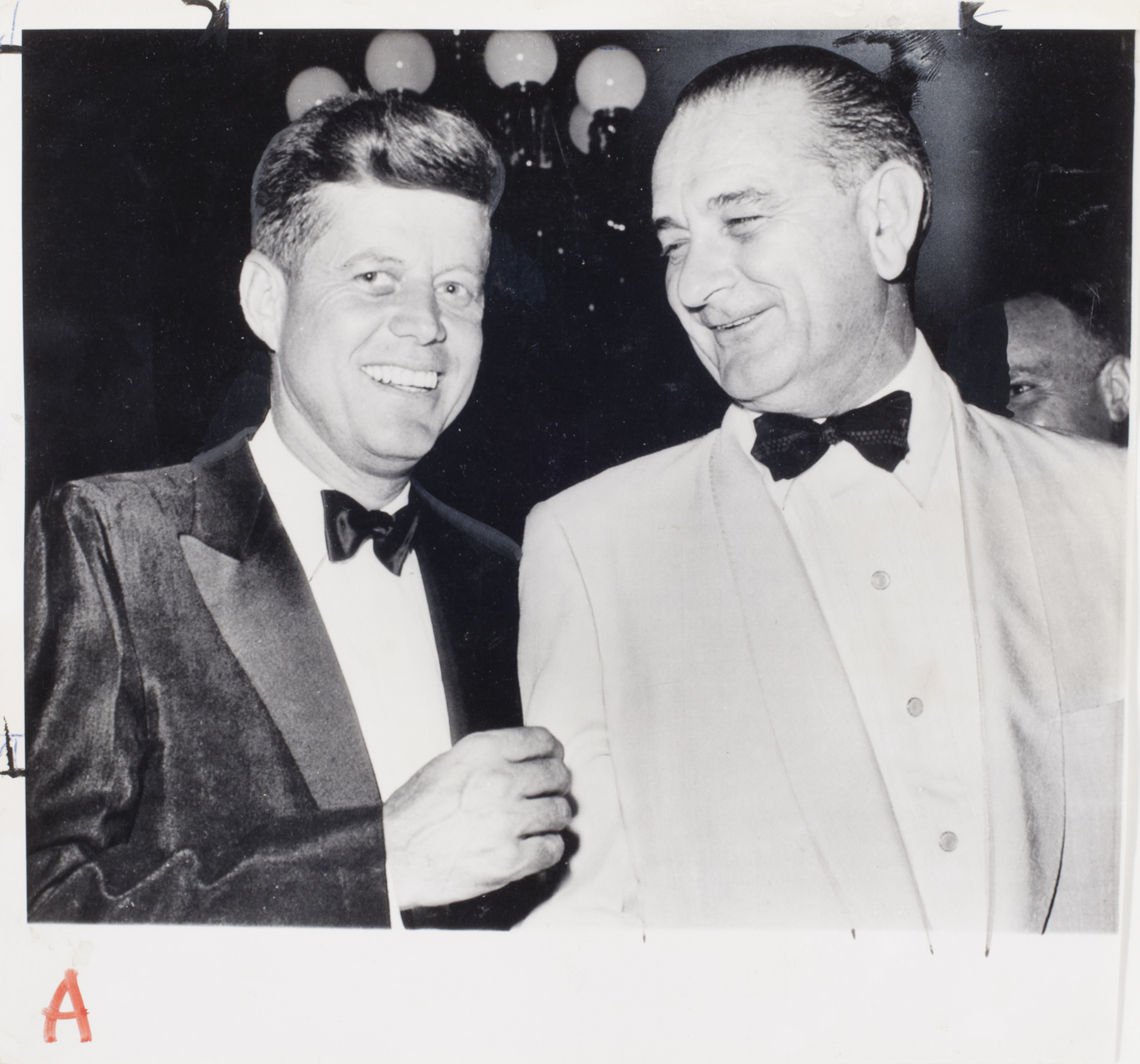[Lyndon B. Johnson with John F. Kennedy at pre-convention party ...