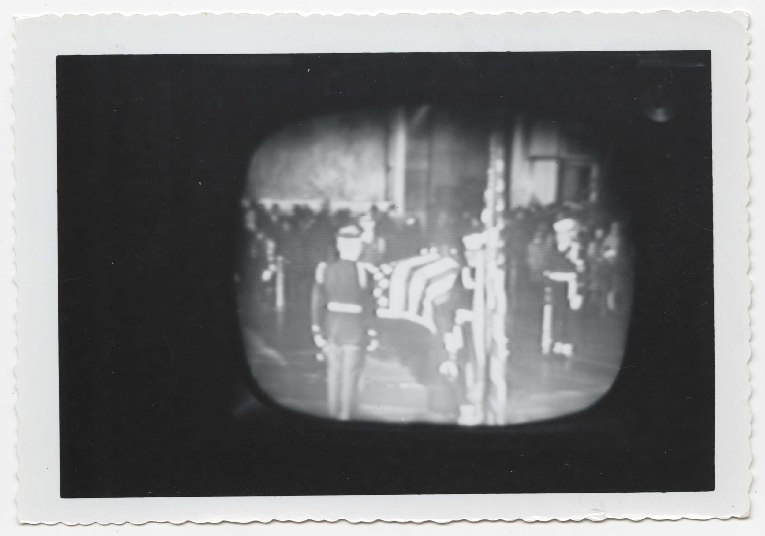[Television image of John F. Kennedy's casket lying in state at Capitol ...