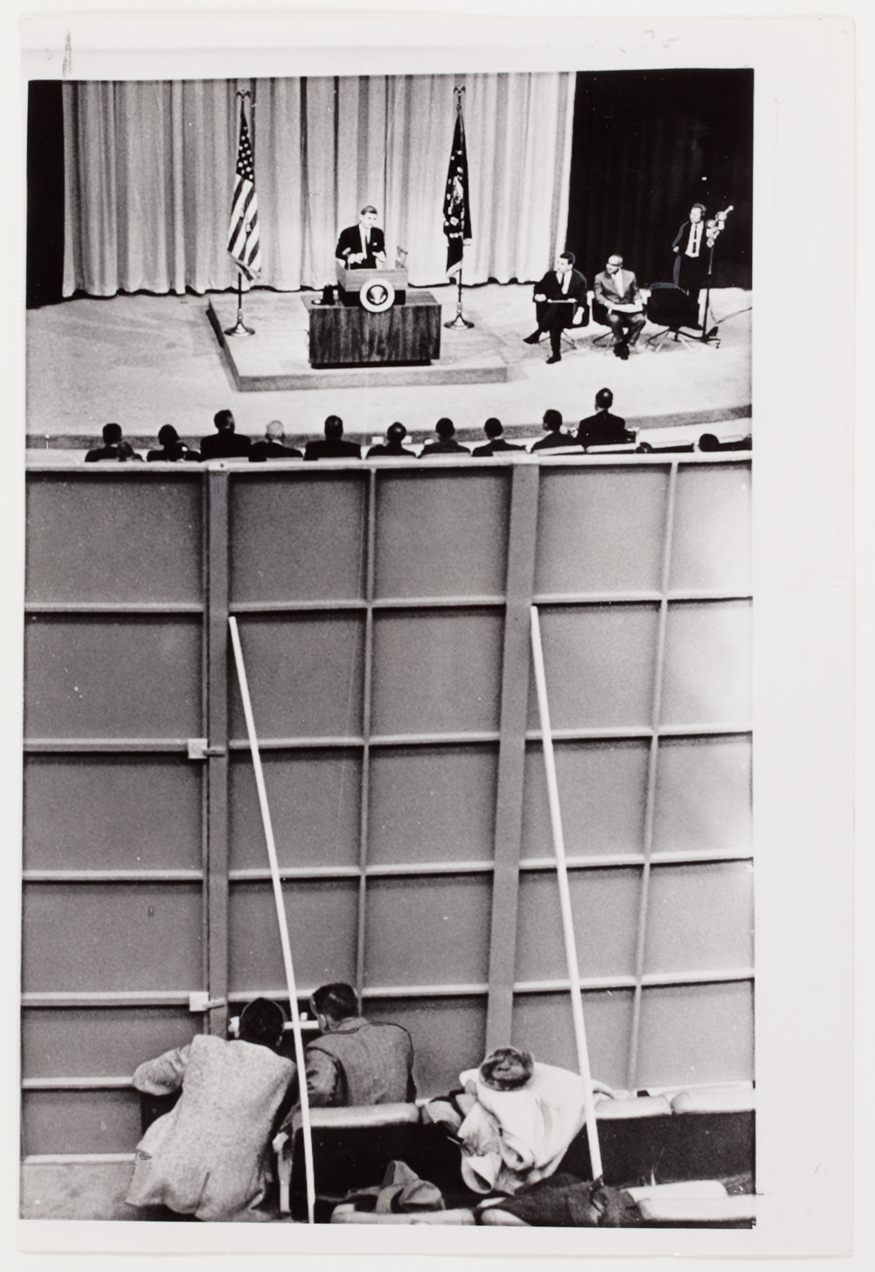 [President John F. Kennedy speaking at a press conference, Washington ...
