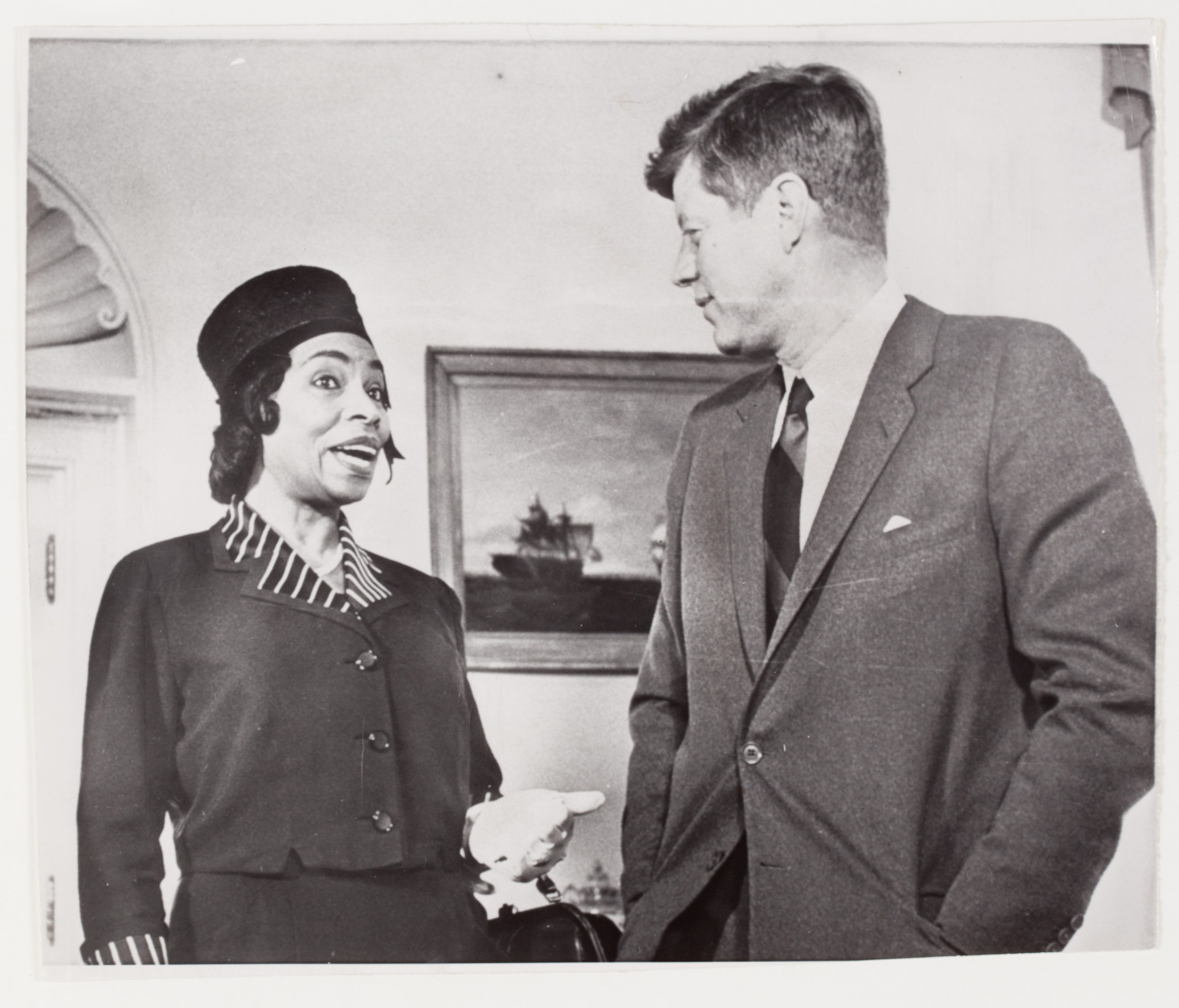 [President John F. Kennedy speaking with singer Marian Anderson ...