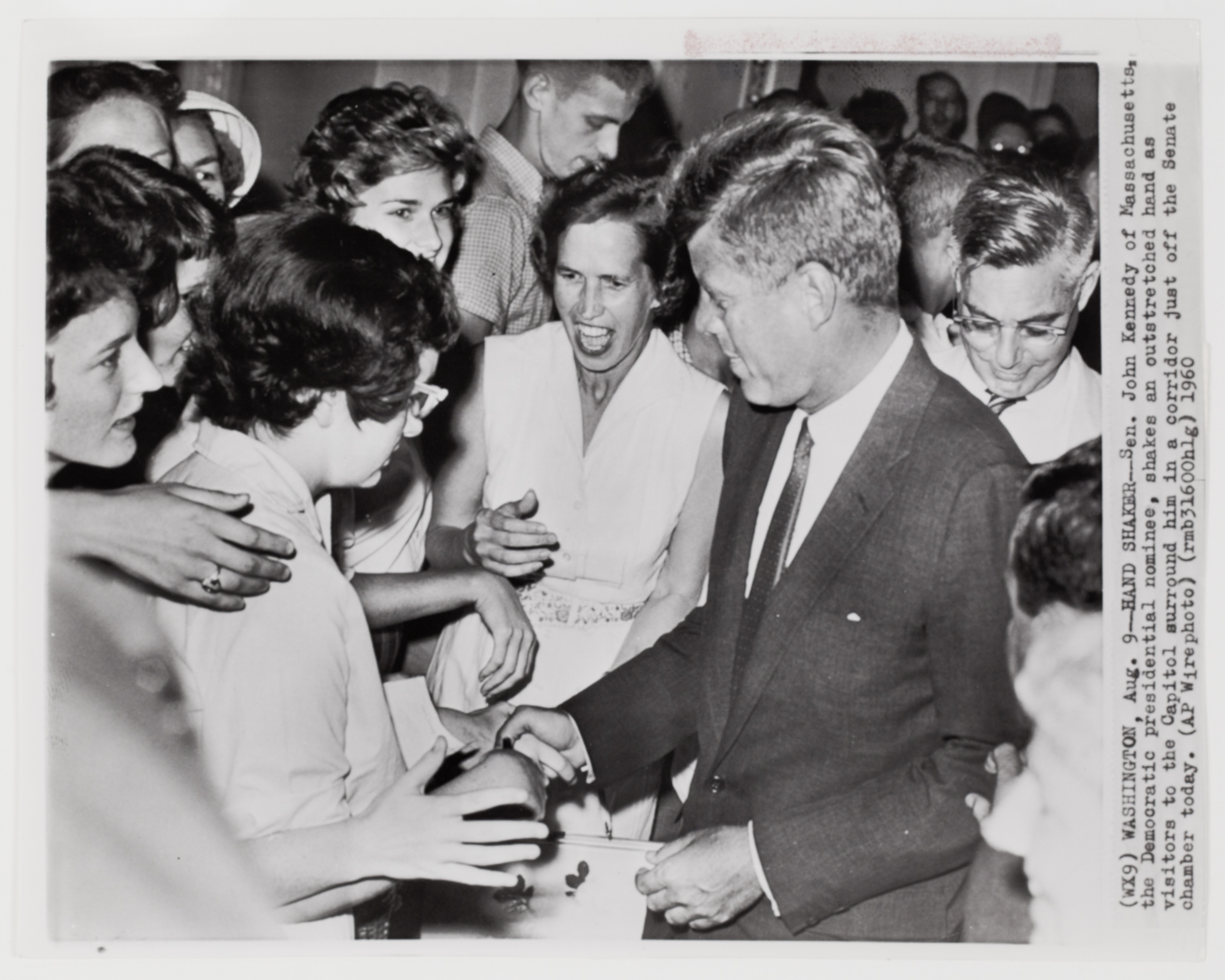 [Senator John F. Kennedy shaking hands with supporters, Washington, D.C ...