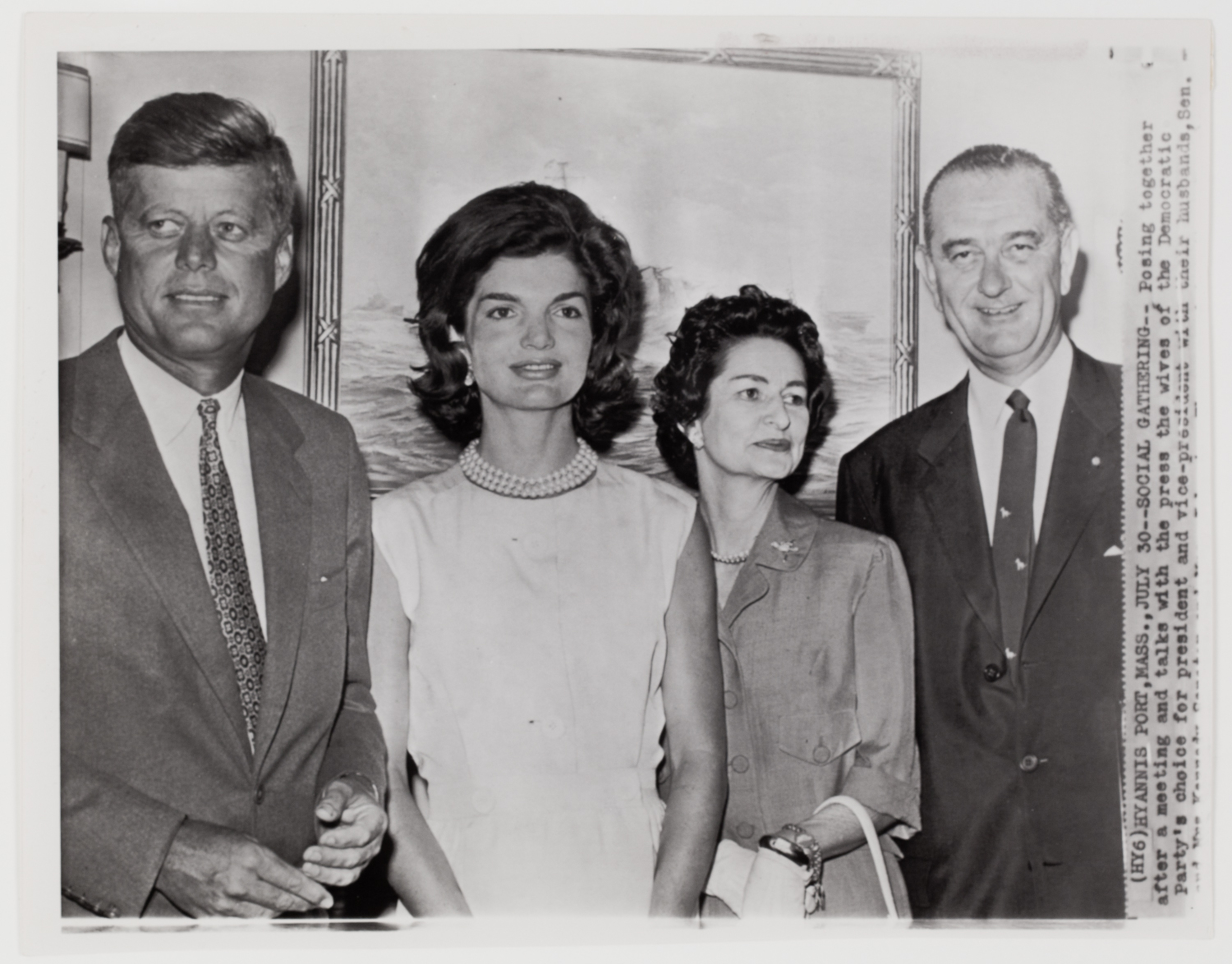 [Senator John F. Kennedy with Jacqueline Kennedy, Senator Lyndon B ...